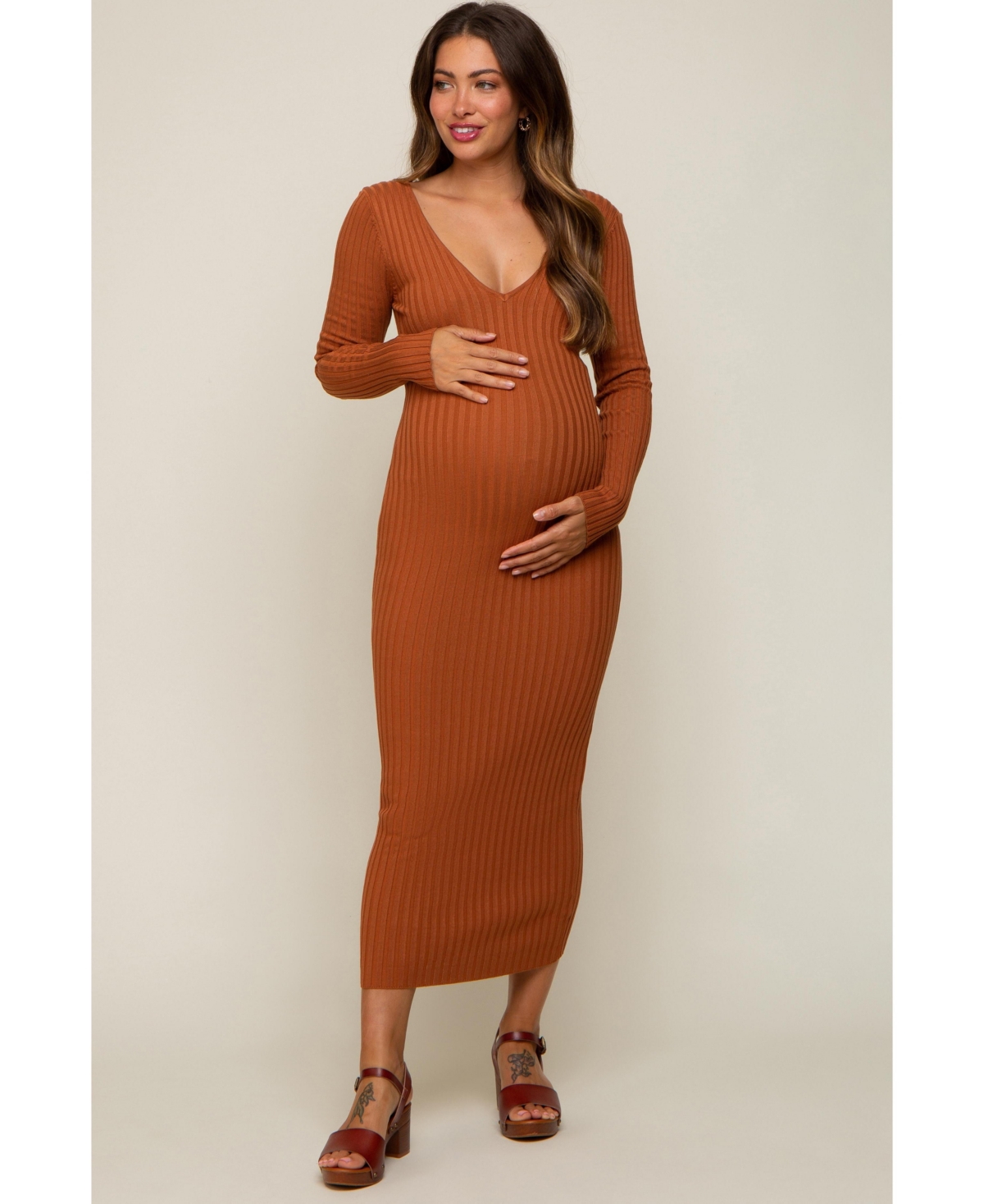 Click here for Pinkblush Maternity Light Olive V-Neck Long Sleeve... prices