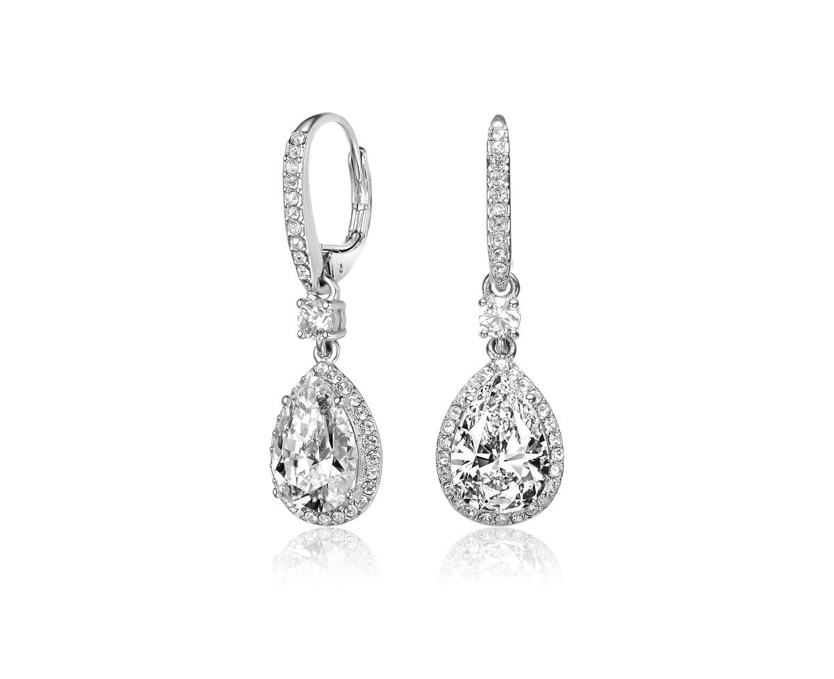 Click here for Rachel Glauber Brilliant White Gold Plated Cz Halo... prices