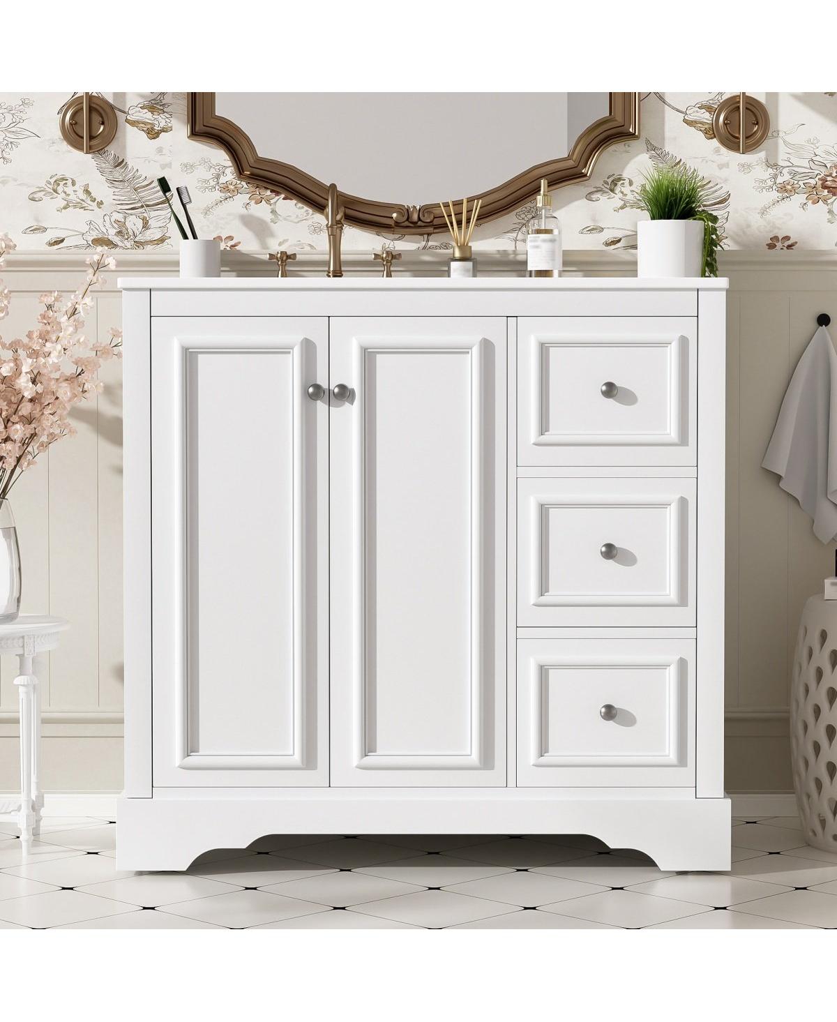 Click here for Thirtypeachy Modern Solid Wood Mdf Vanity With Cer... prices