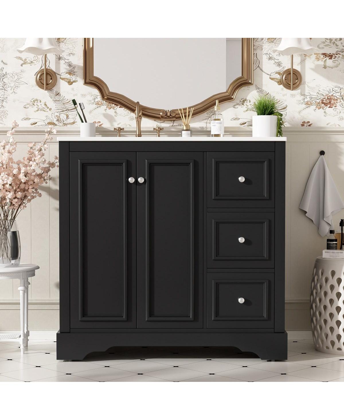 Click here for Thirtypeachy Modern Solid Wood Mdf Vanity With Cer... prices