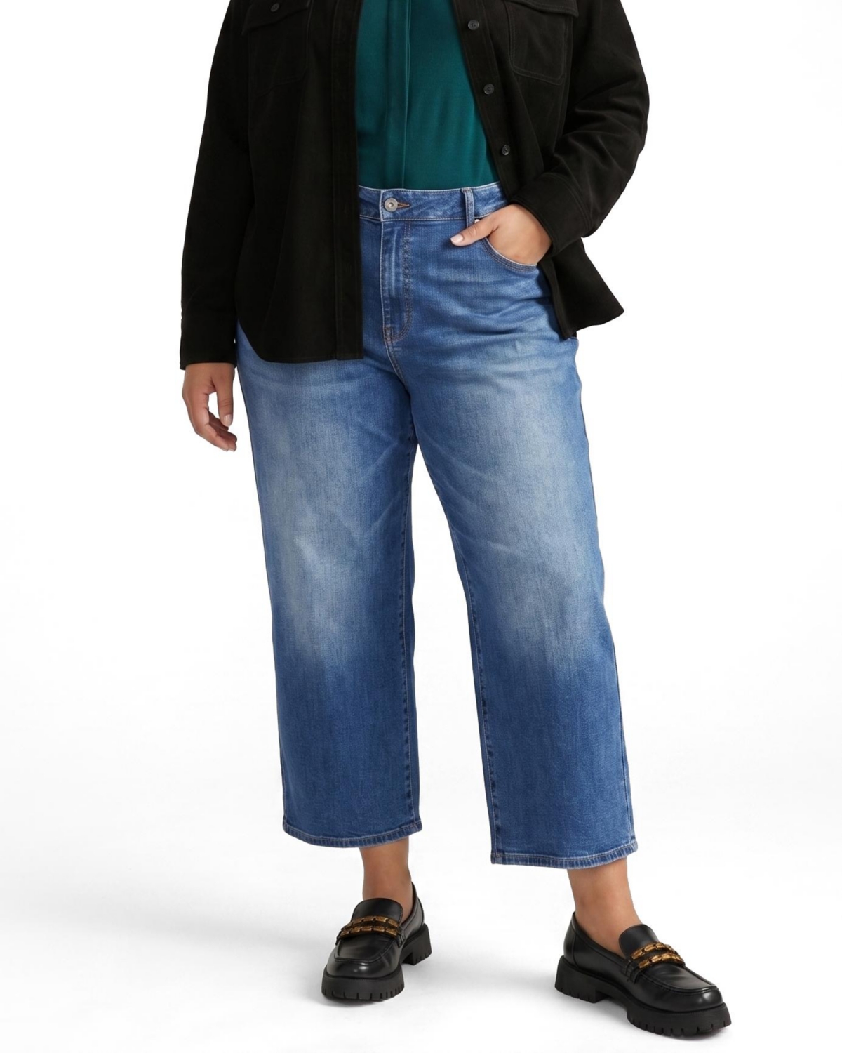 Click here for Universal Standard Womens Bae Boyfriend Crop Jeans... prices