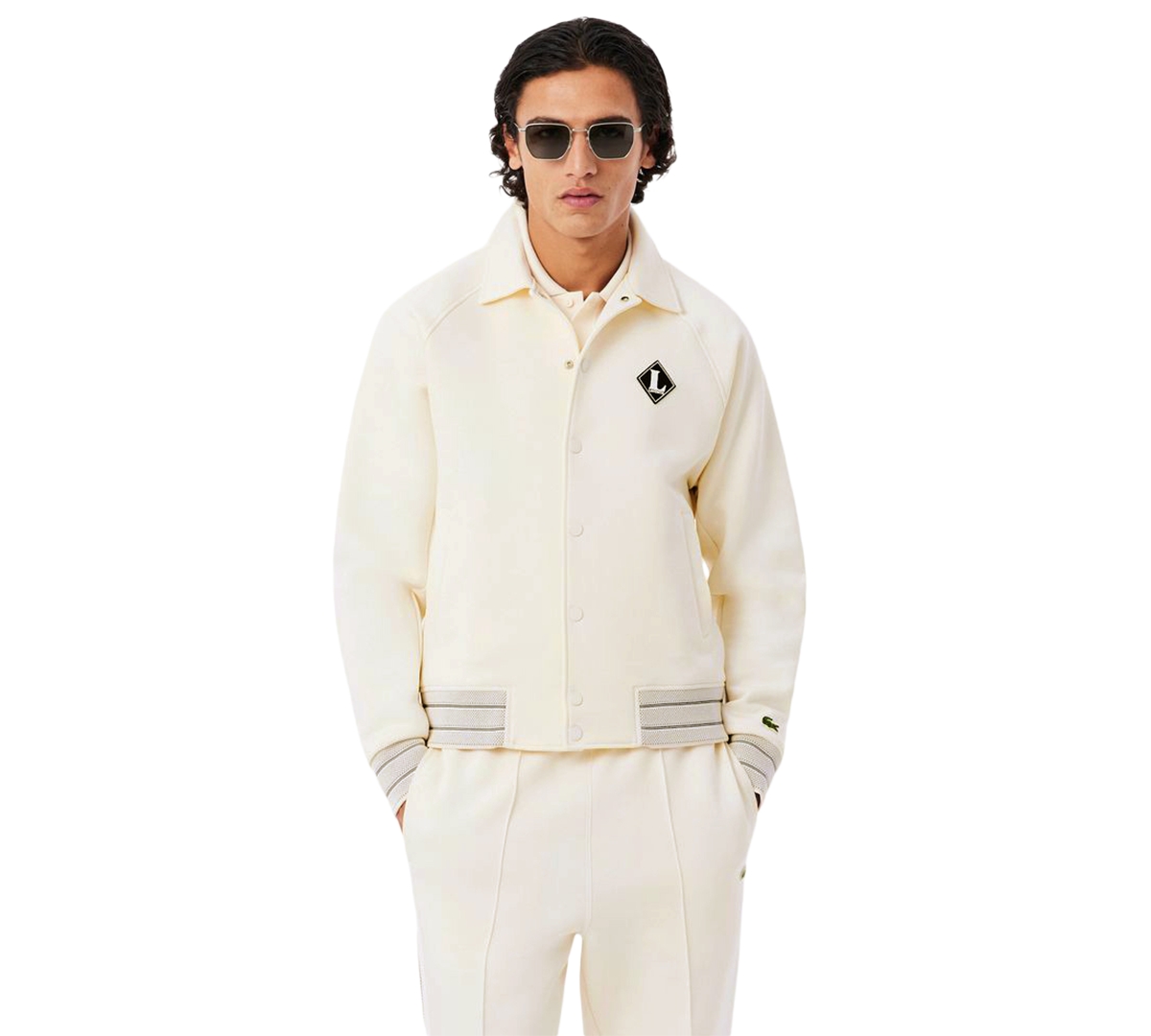 Click here for Lacoste Mens Raglan Bomber Jacket - Cream prices