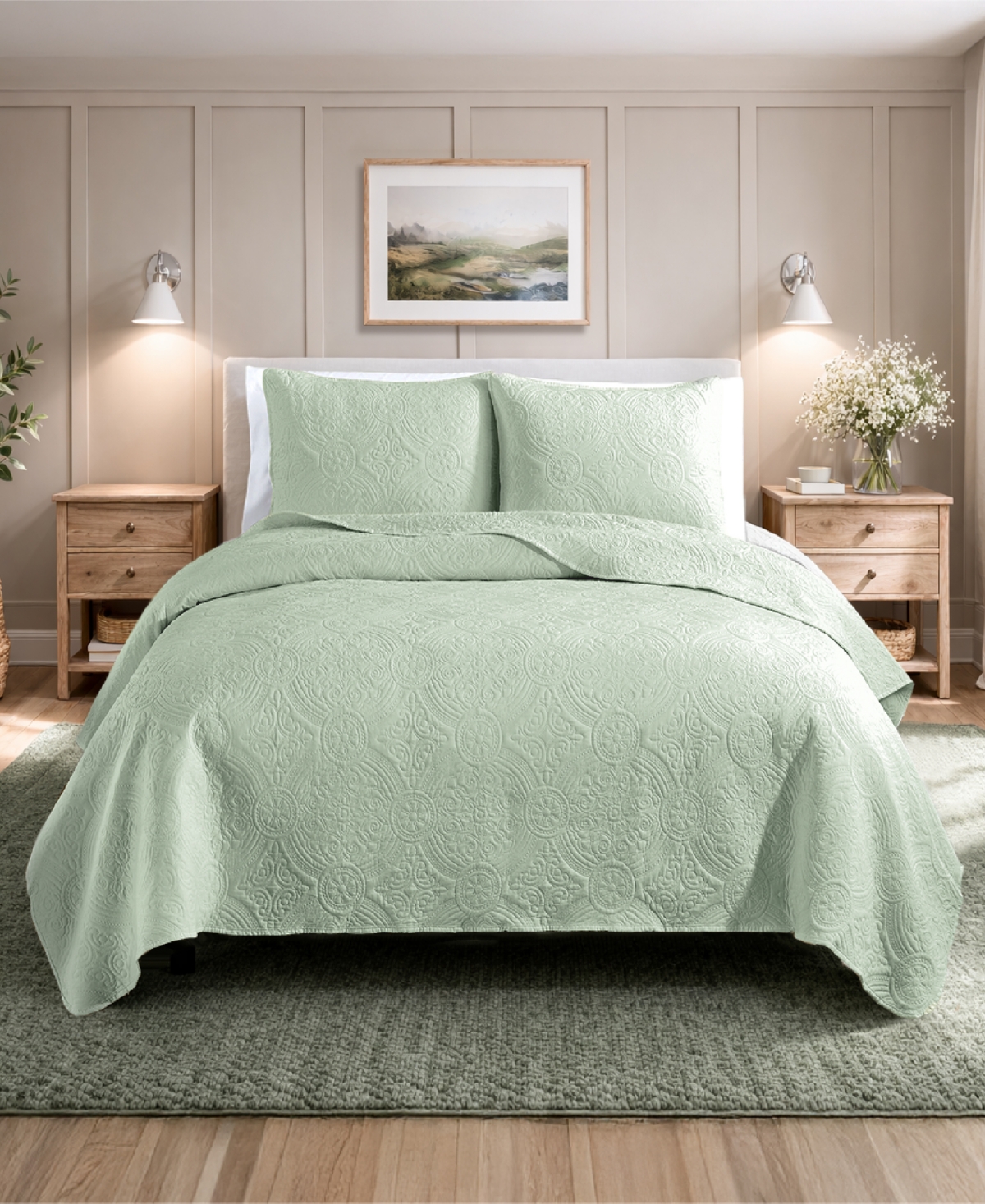 Click here for Simply Soft Heavily Stitched Solid 3-Pc. Quilt Set... prices