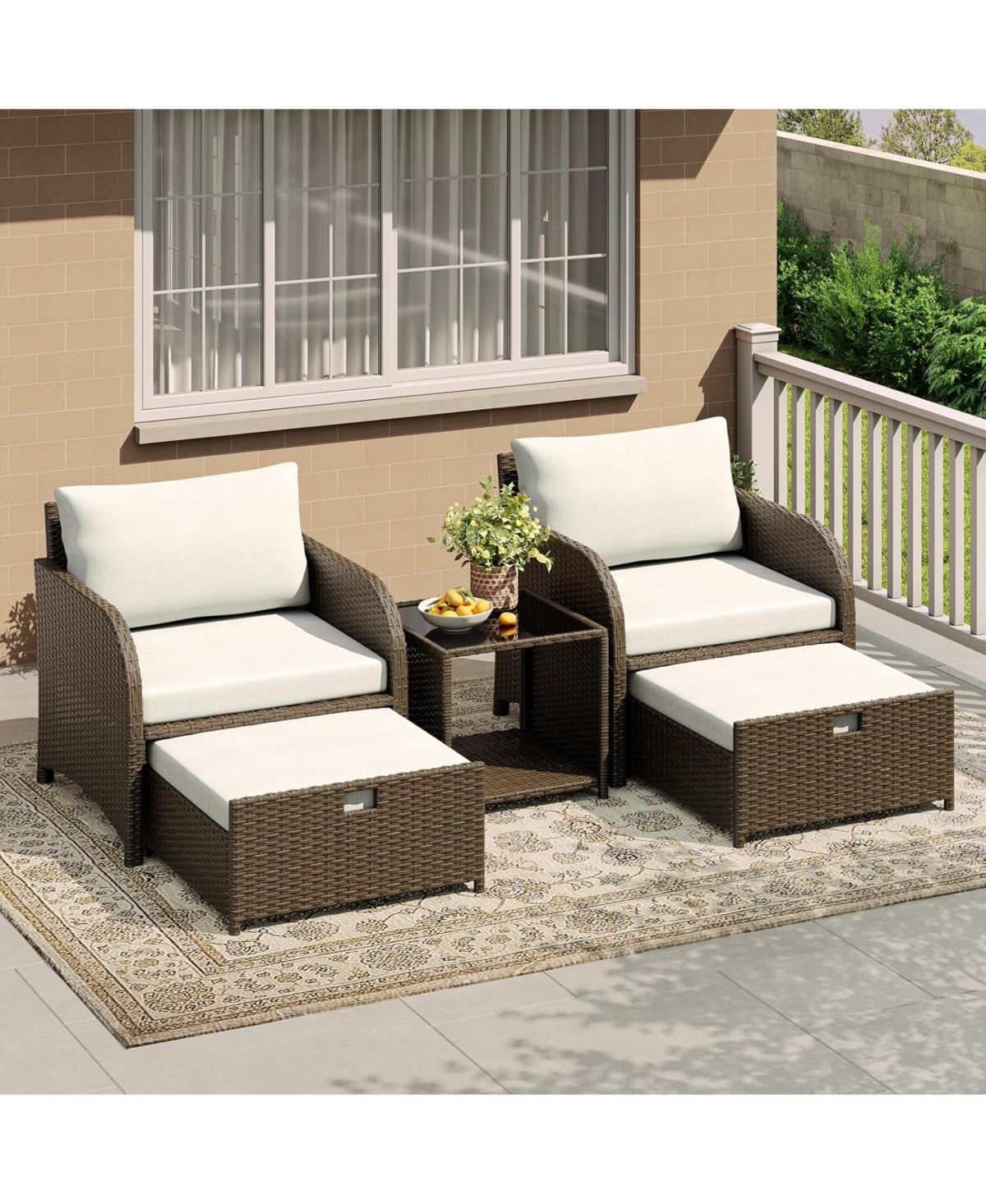 Click here for GarveeLife Patio Furniture Set  5-Piece Pe Rattan... prices