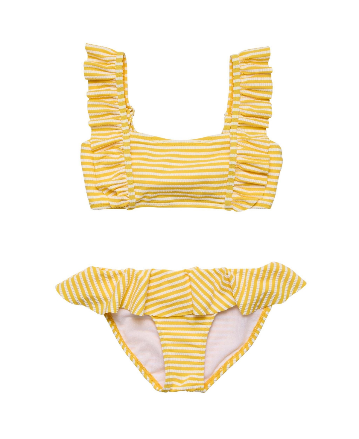 Click here for Snapper Rock Big Girls Sunshine Stripe Frilled Bik... prices