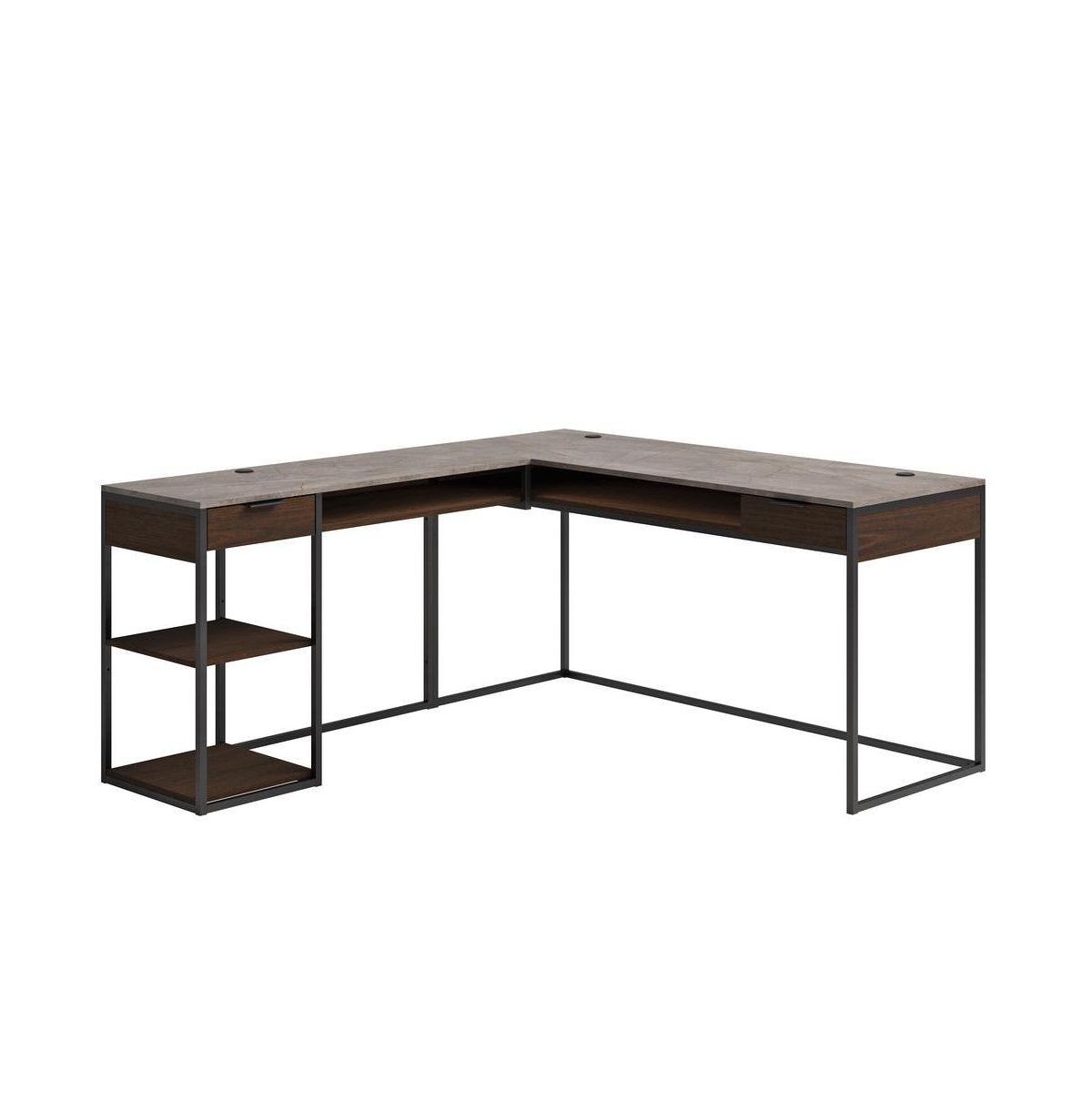 Click here for Sauder International Lux L Desk  Umber Wood finish... prices