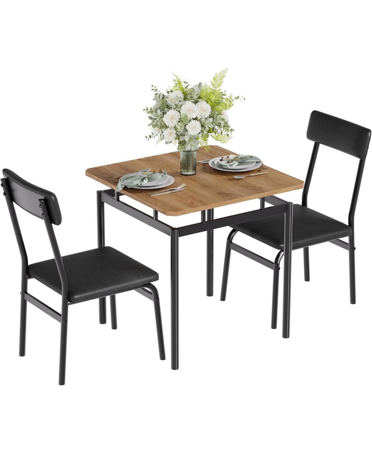 Click here for gaomon 3 Piece Dining Table Set for 2  Space Savin... prices