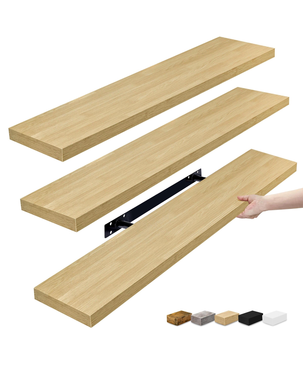Click here for Sorbus 3 Pack 35 Inch Long Floating Wall Shelves -... prices
