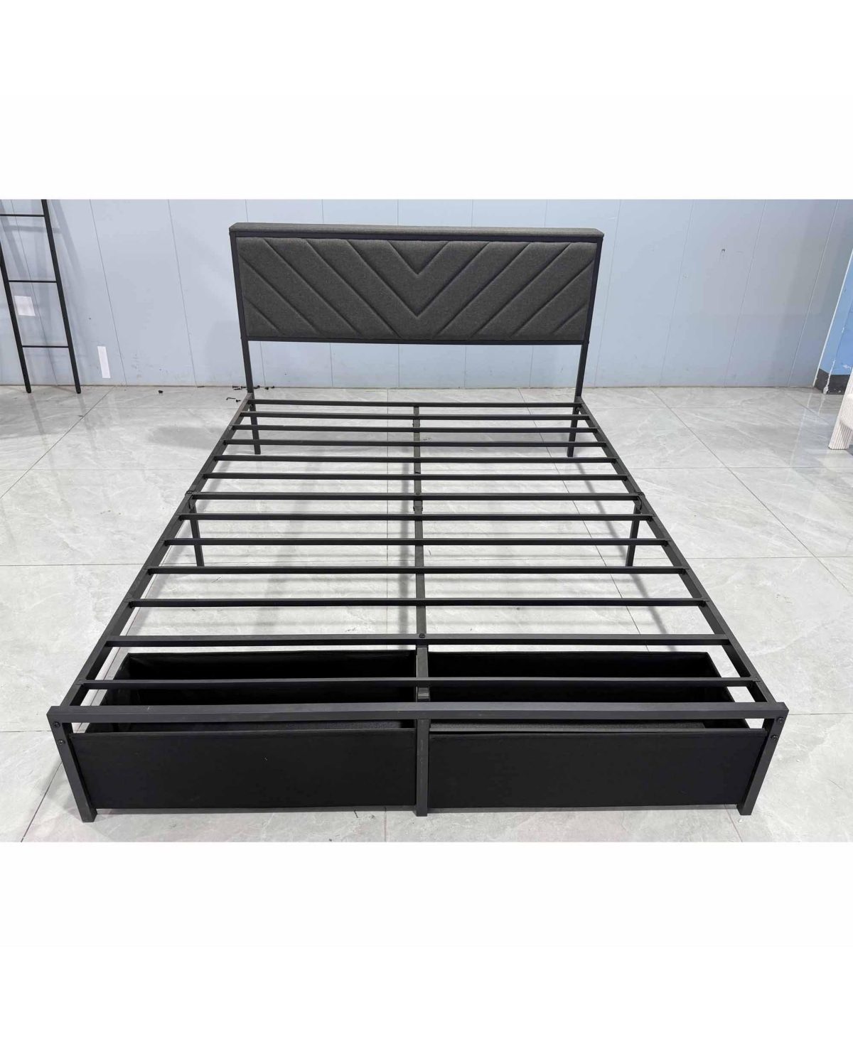 Click here for homfan Bed with 2 Storage Drawers - Black prices