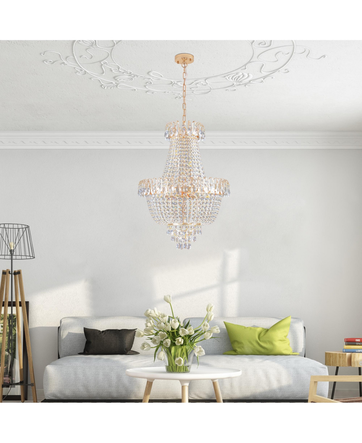 Click here for Clihome Gold Crystal Chandeliers  Large Contempora... prices