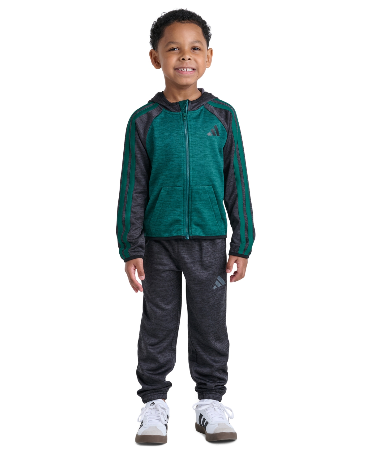 Click here for adidas Boys 2T-7 Long-Sleeve Jacket and Jogger  2-... prices