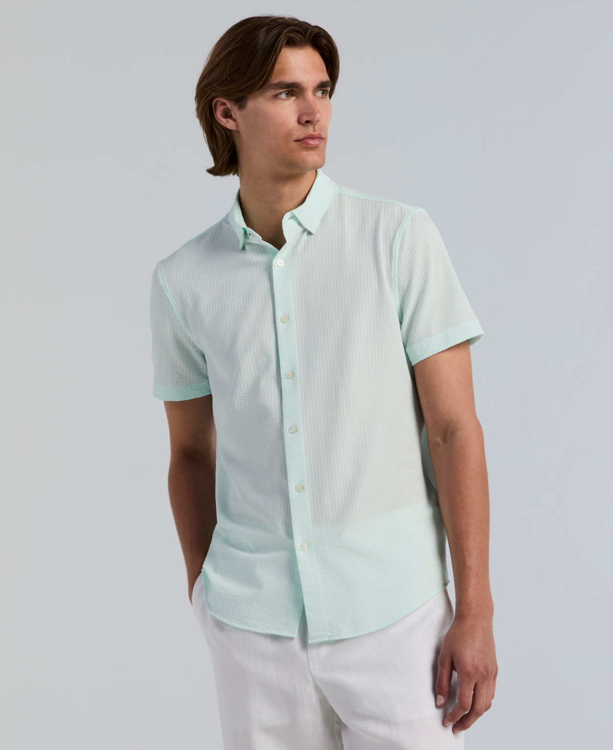 Click here for Perry Ellis Mens Slim-Fit Stretch Solid Button-Dow... prices