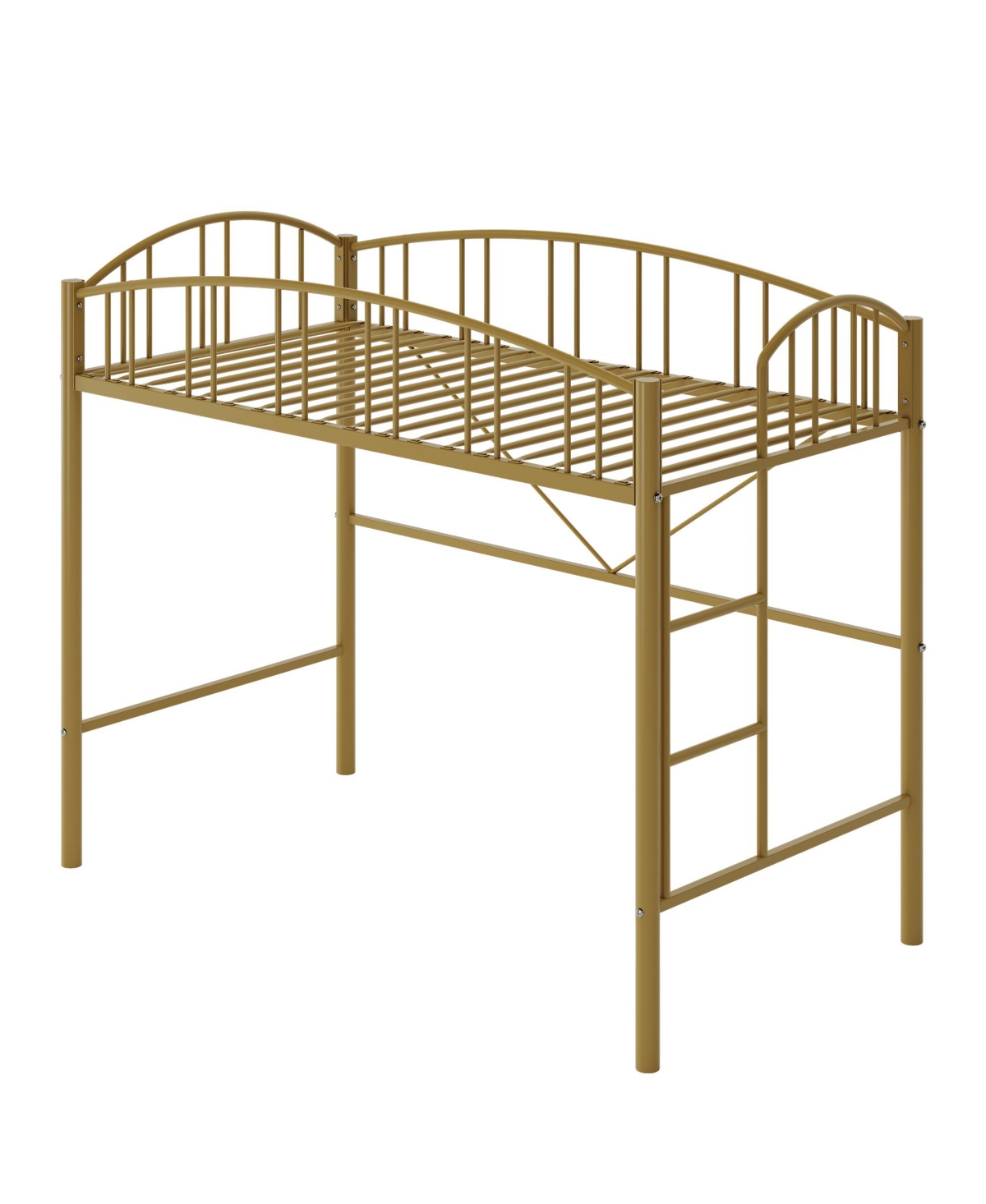 Click here for homfan Metal Loft Bed with Arched Guardrail and La... prices