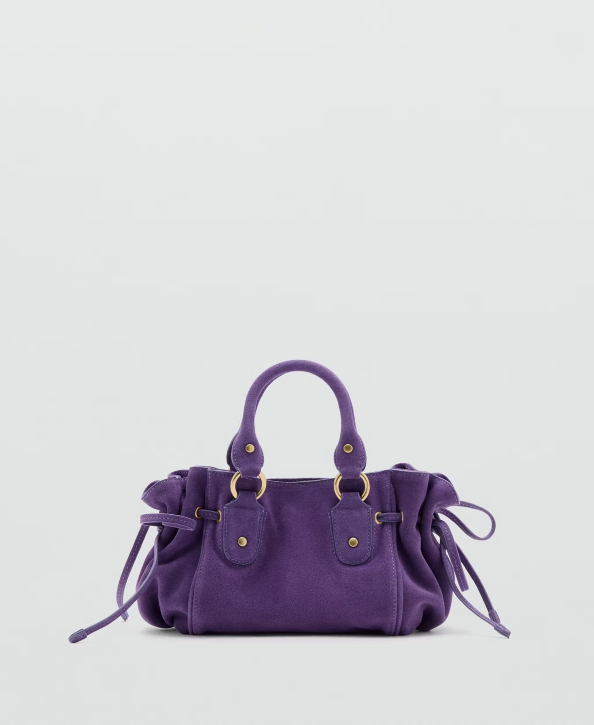 Click here for Mango Womens Leather Handbag - Purple prices