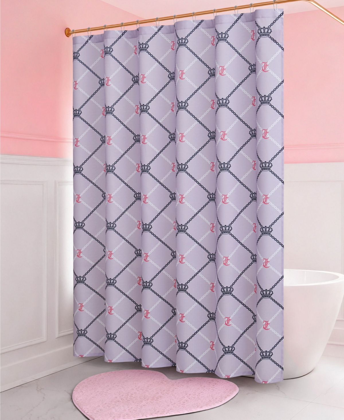 Click here for Juicy Couture Fabric 13-Pc. Shower Curtain Set - C... prices