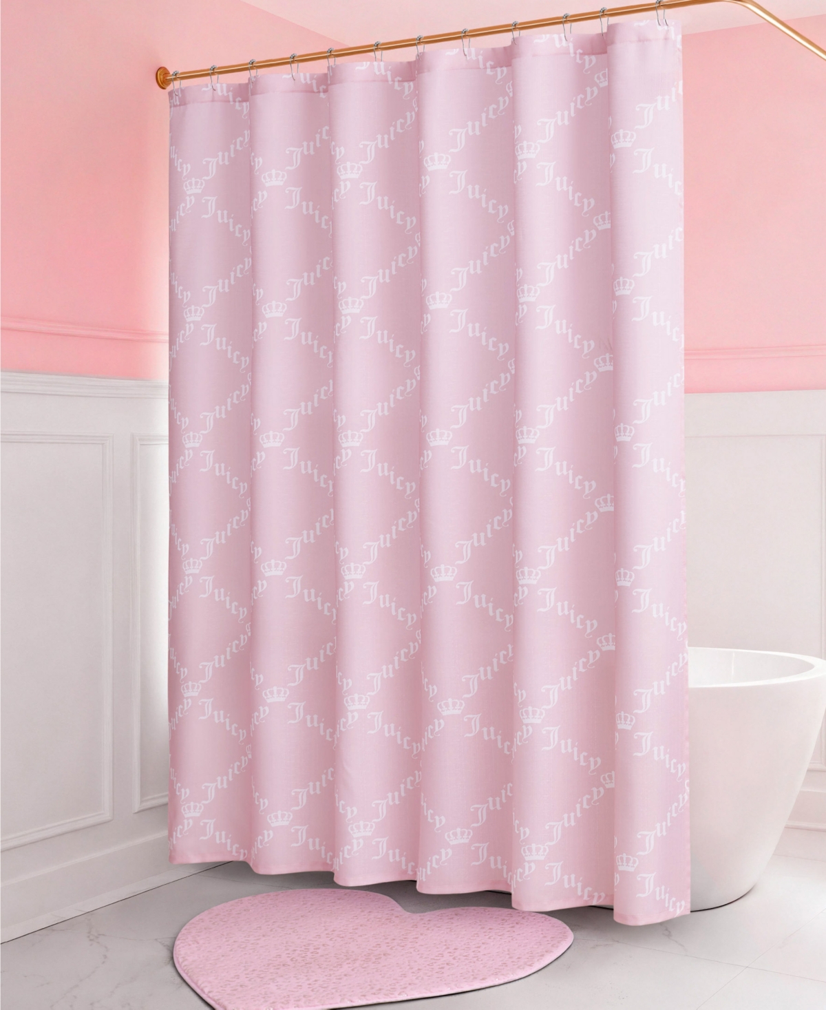 Click here for Juicy Couture Fabric 13-Pc. Shower Curtain Set - G... prices