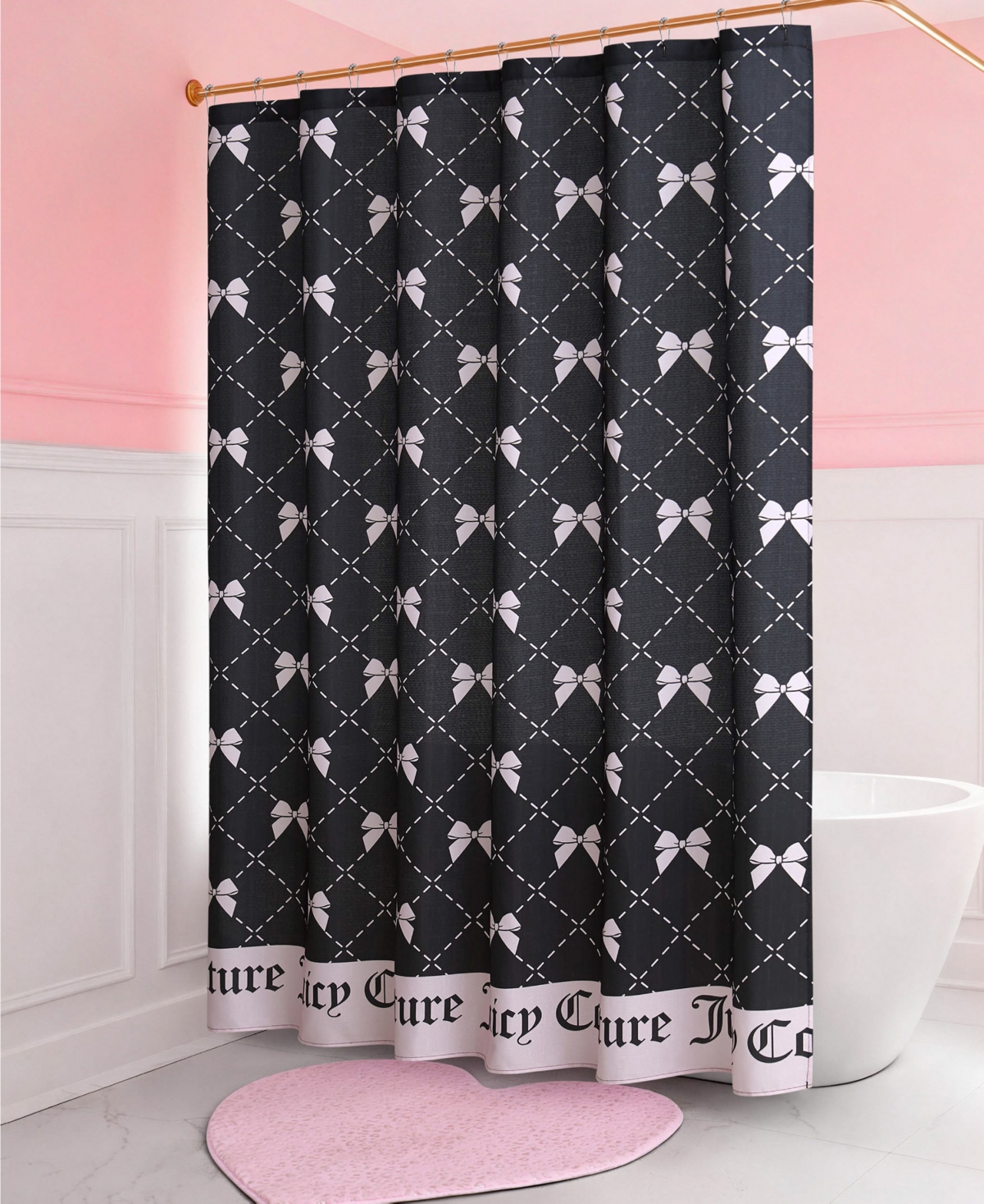 Click here for Juicy Couture Fabric 13-Pc. Shower Curtain Set - B... prices