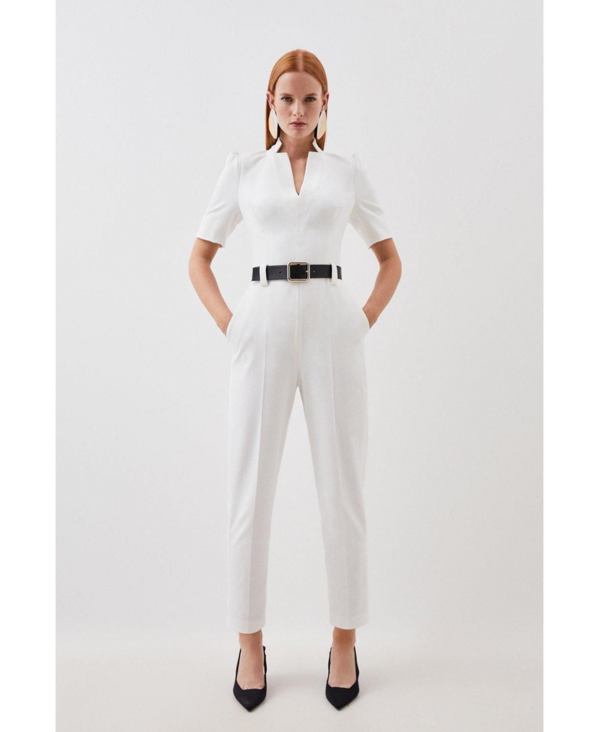 Click here for Karen Millen Womens Structured Crepe Forever Belte... prices