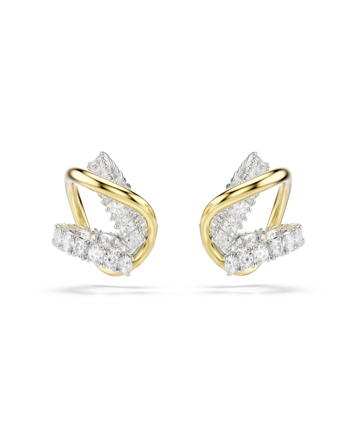 Click here for Swarovski Mixed Metal Finish Hyperbola Ear Cuffs -... prices