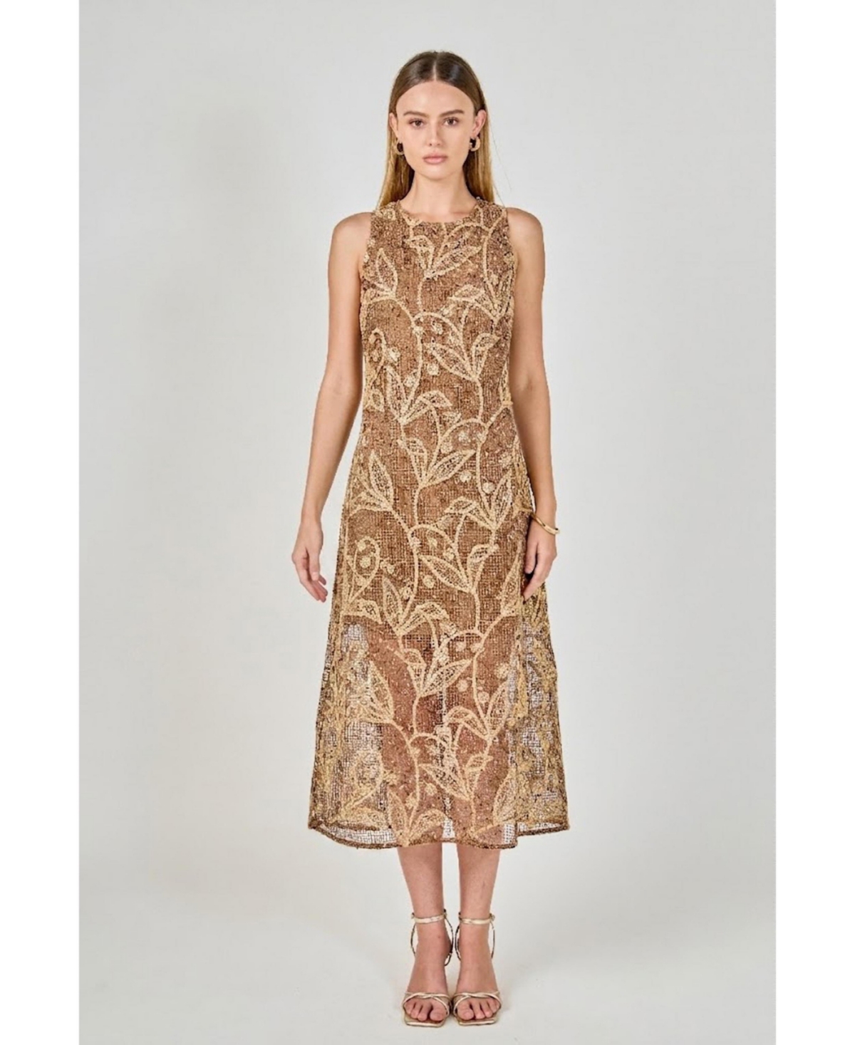 Click here for endless rose Womens Textured Sleeveless Maxi Dress... prices
