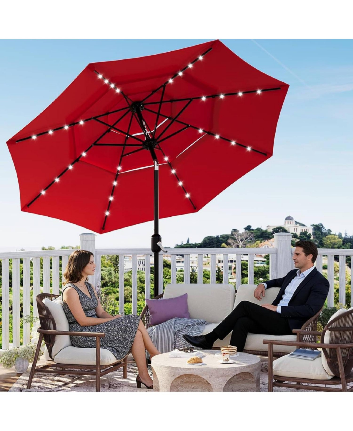 Click here for gaomon 3-Tier 10Ft Patio Umbrella  Easy Crank and... prices