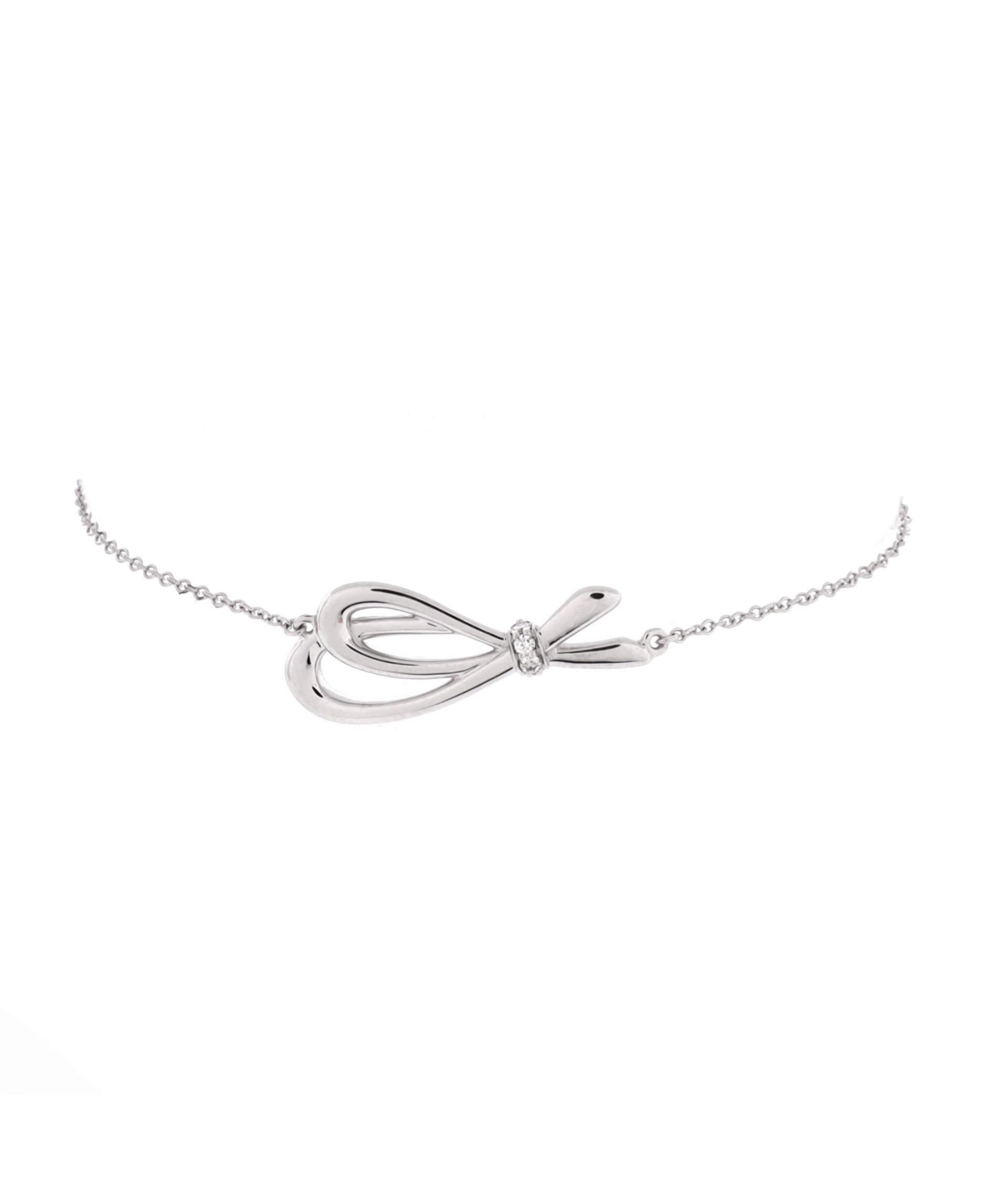 Click here for Pre-Owned Tiffany and Co Bow Knot Chain Bracelet -... prices