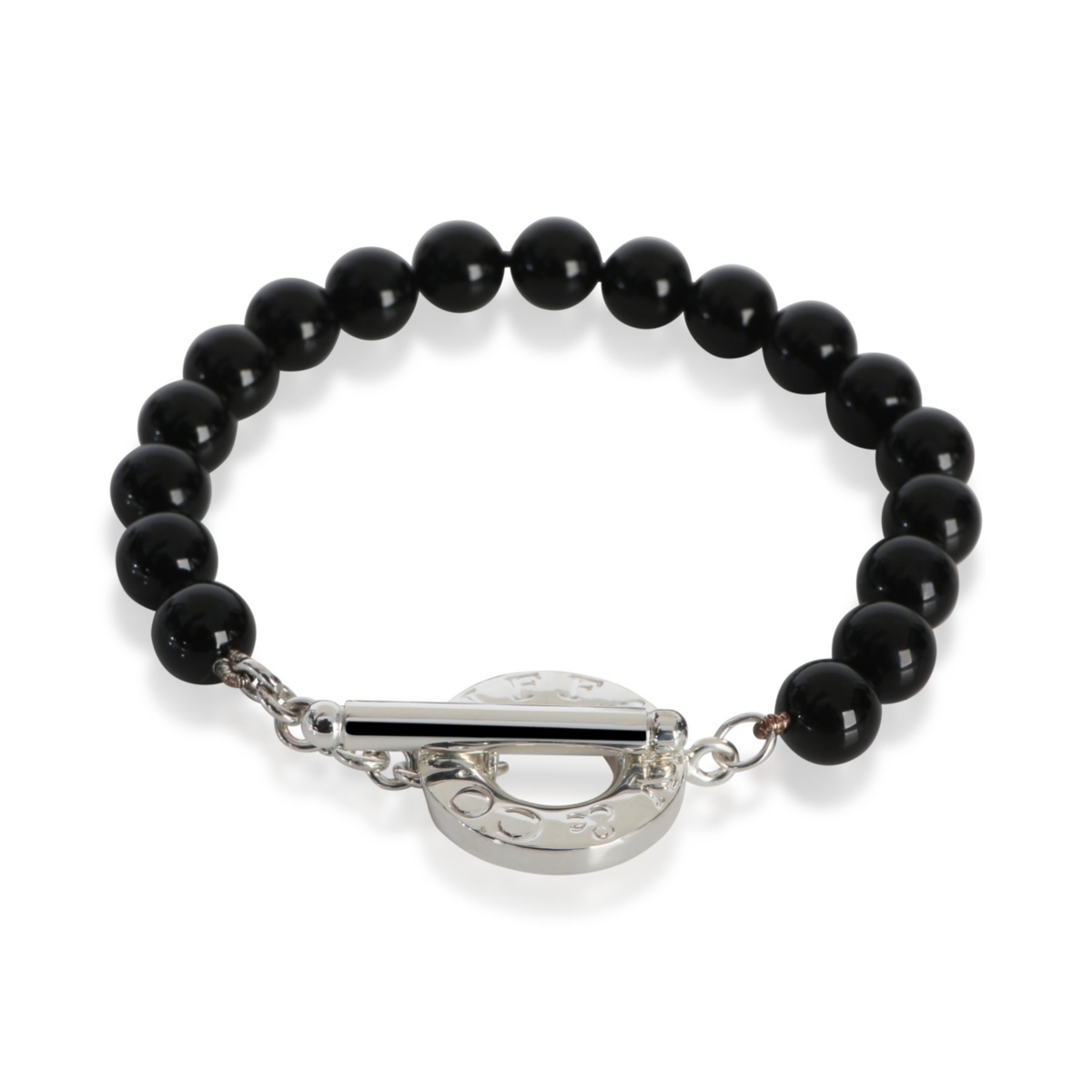 Click here for Pre-Owned Tiffany & Co Sterling Silver Onyx Bead B... prices