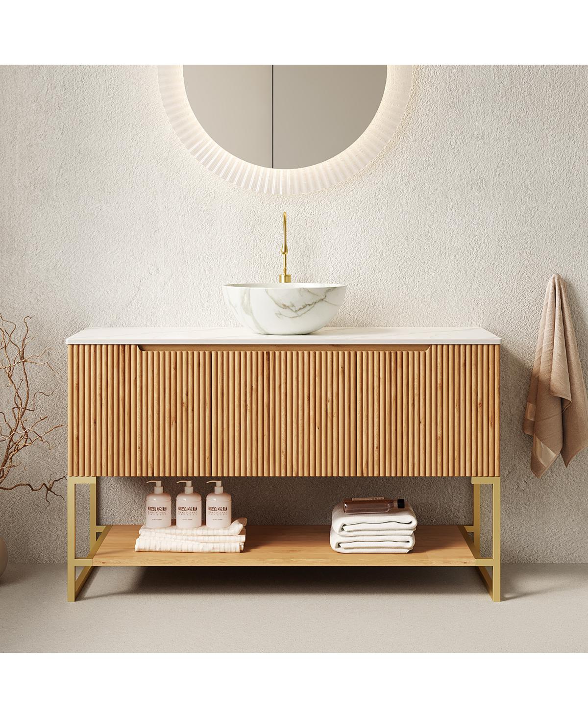 Click here for Sillysis 47.6 Inch Bathroom Vanity with Ceramic Ba... prices
