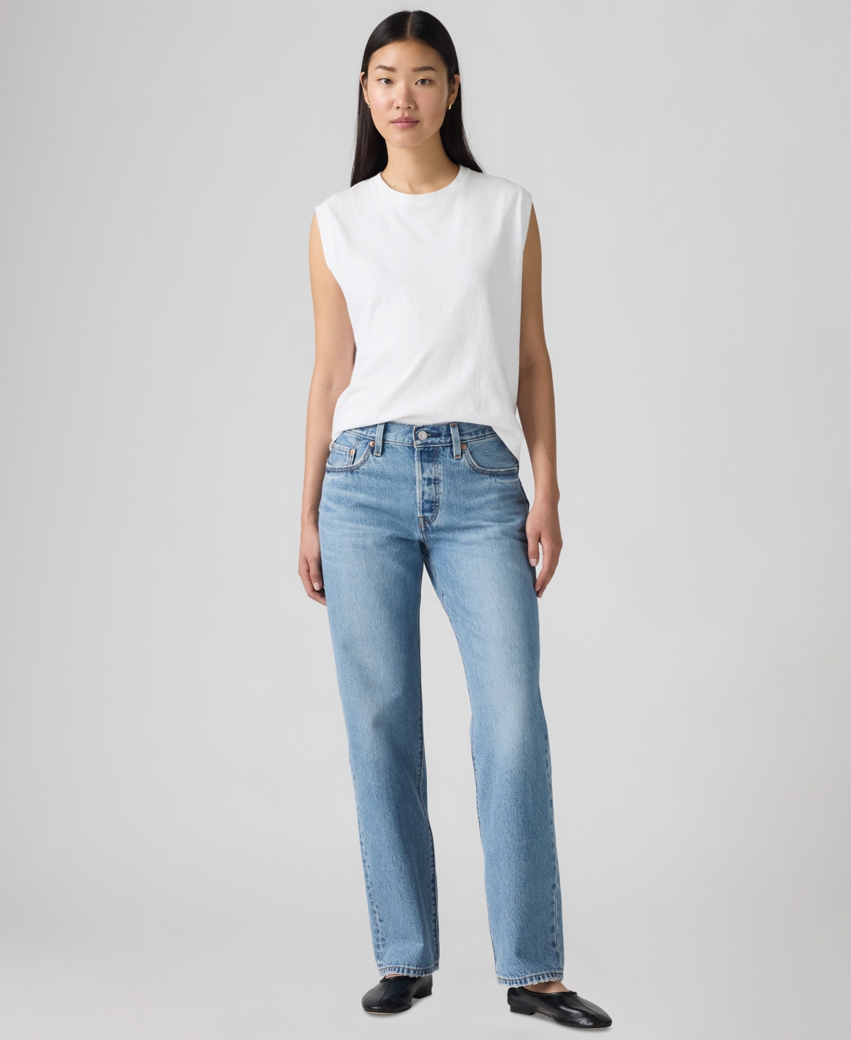 Click here for Levis Premium Womens 501 90s Mid-Rise Straight-Fit... prices