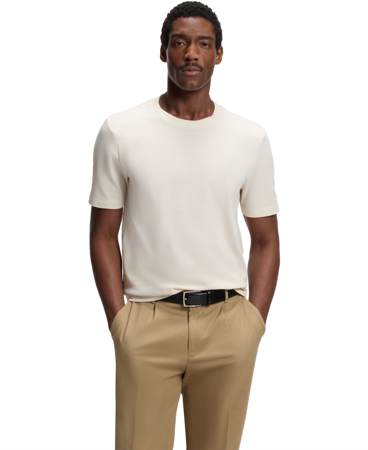 Click here for Boss by Hugo Boss Mens Cotton-Blend Bubble-Jacquar... prices