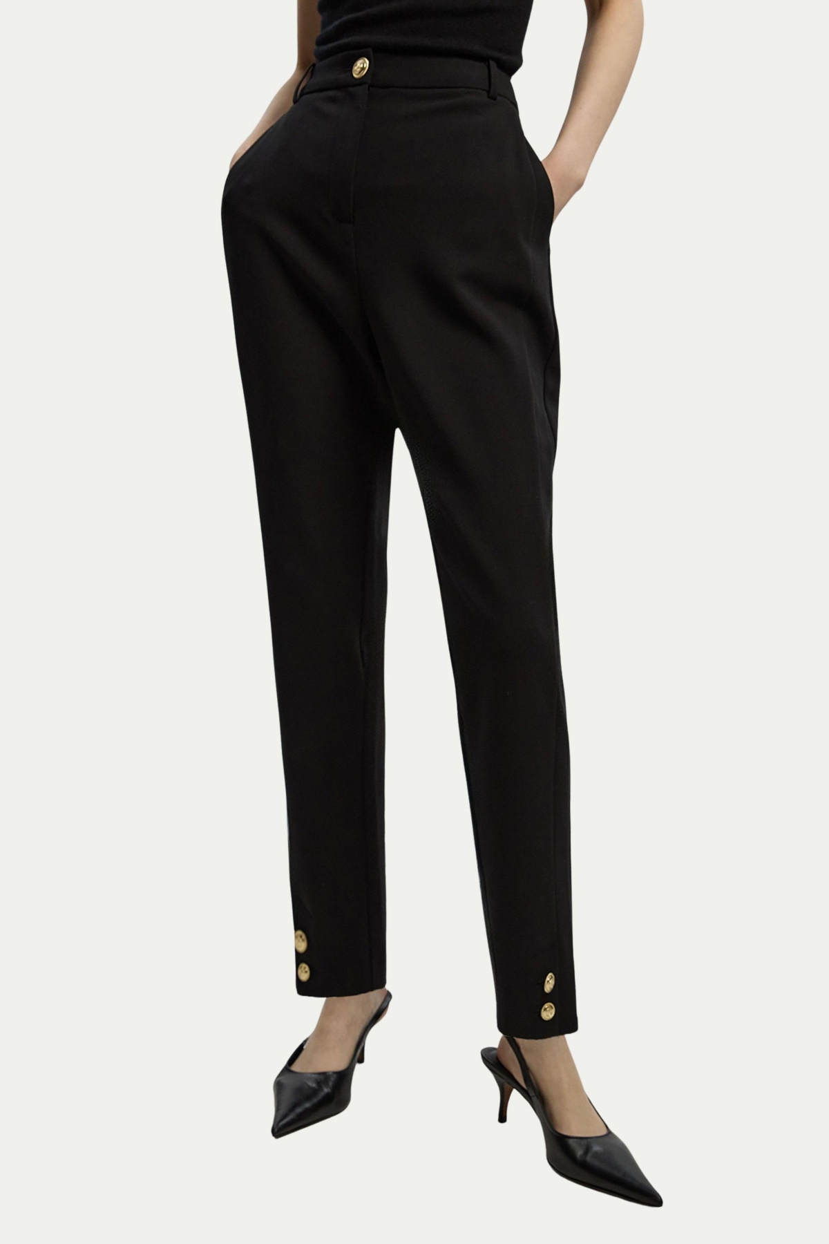 Click here for Karen Millen Womens Military Straight Leg Trousers... prices