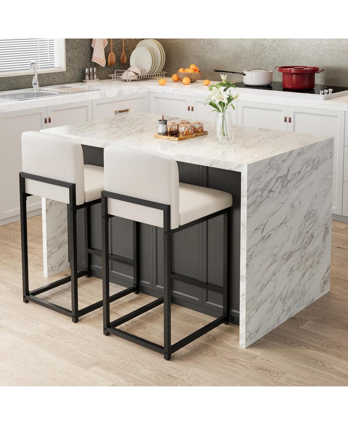Click here for gaomon Bar Stools Set of 2  Counter Height Bar Cha... prices