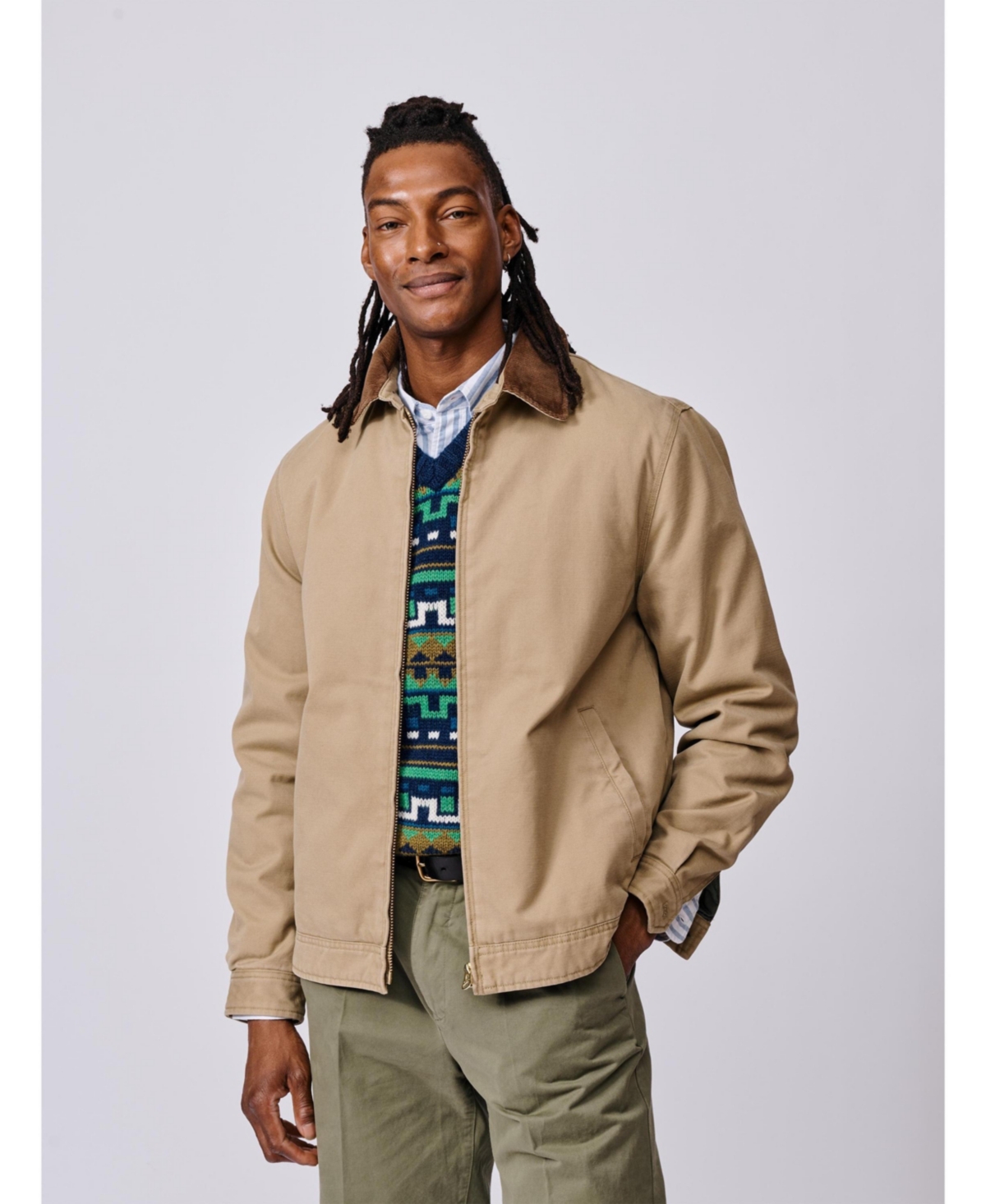 Click here for Aubin Mens Newland Canvas Harrington Utility Jacke... prices