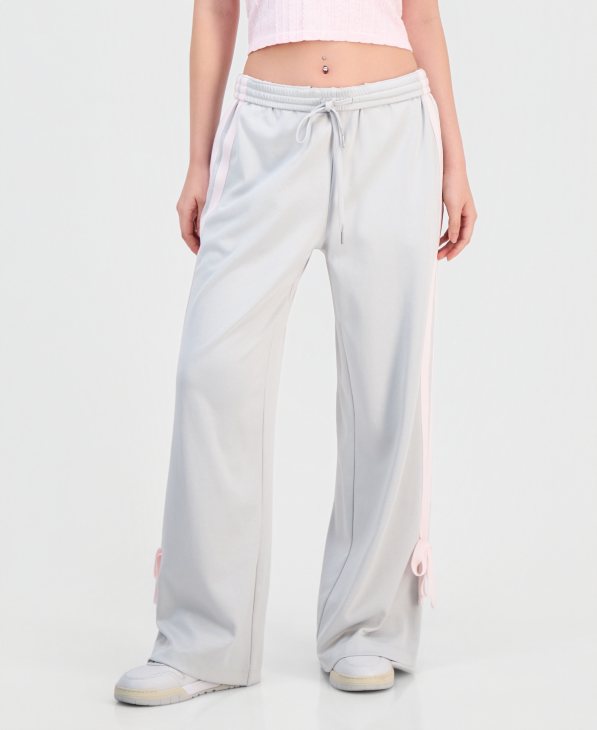 Click here for Celebrity Pink Juniors Wide-Leg Bow-Detail Track P... prices