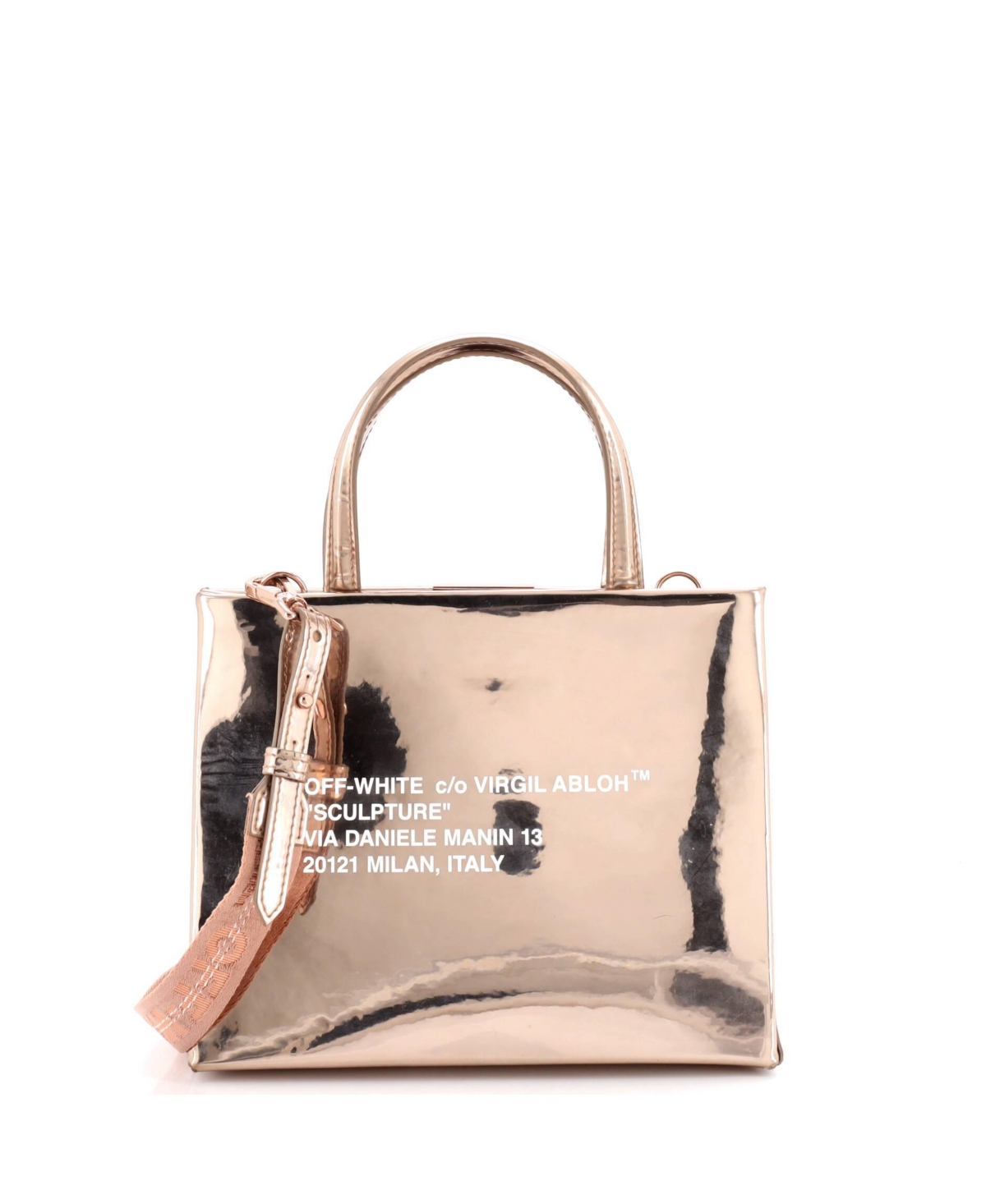 Click here for Pre-Owned Off White Mini Box Tote Printed Patent -... prices