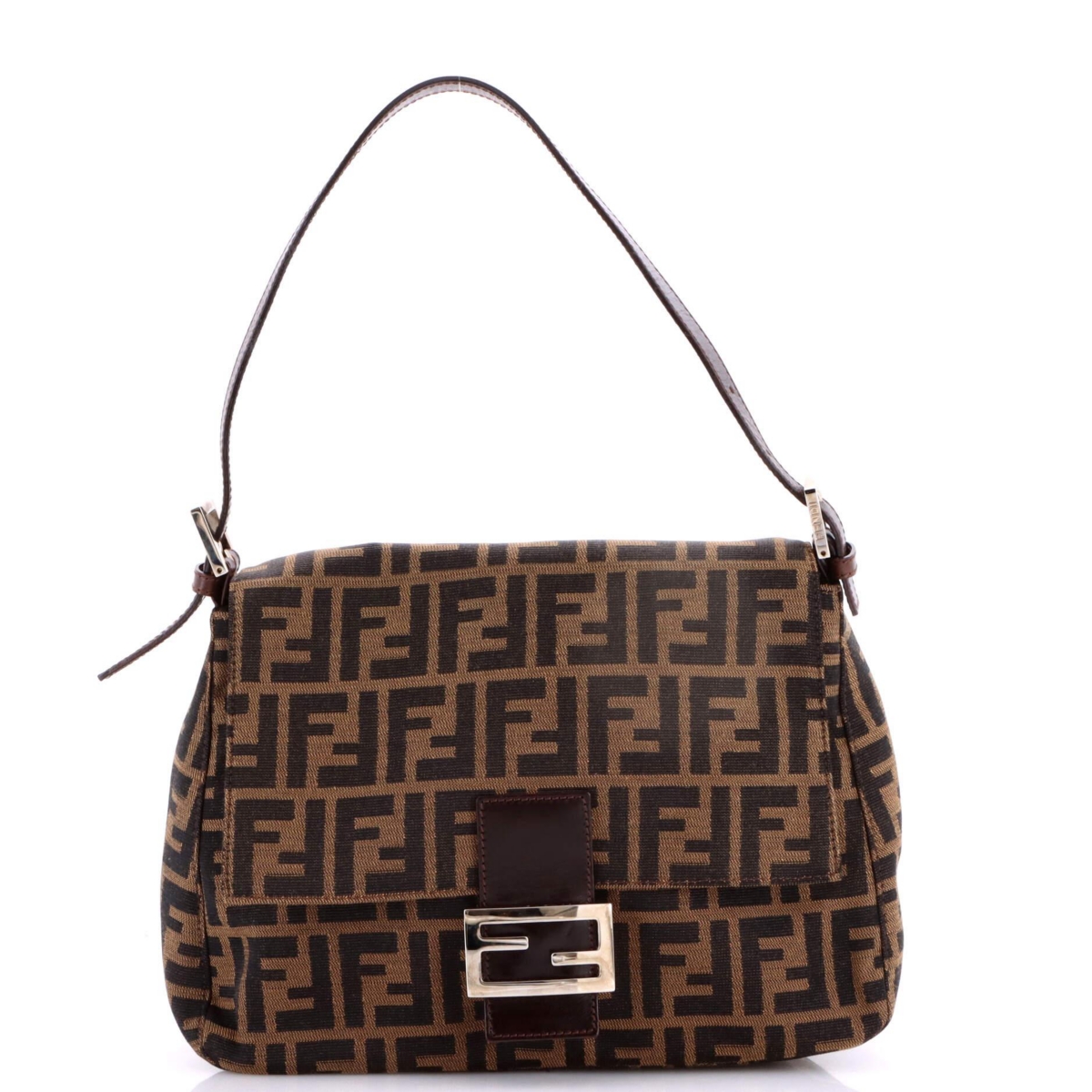 Click here for Pre-Owned Fendi Mama Forever Bag Zucca Canvas - Br... prices