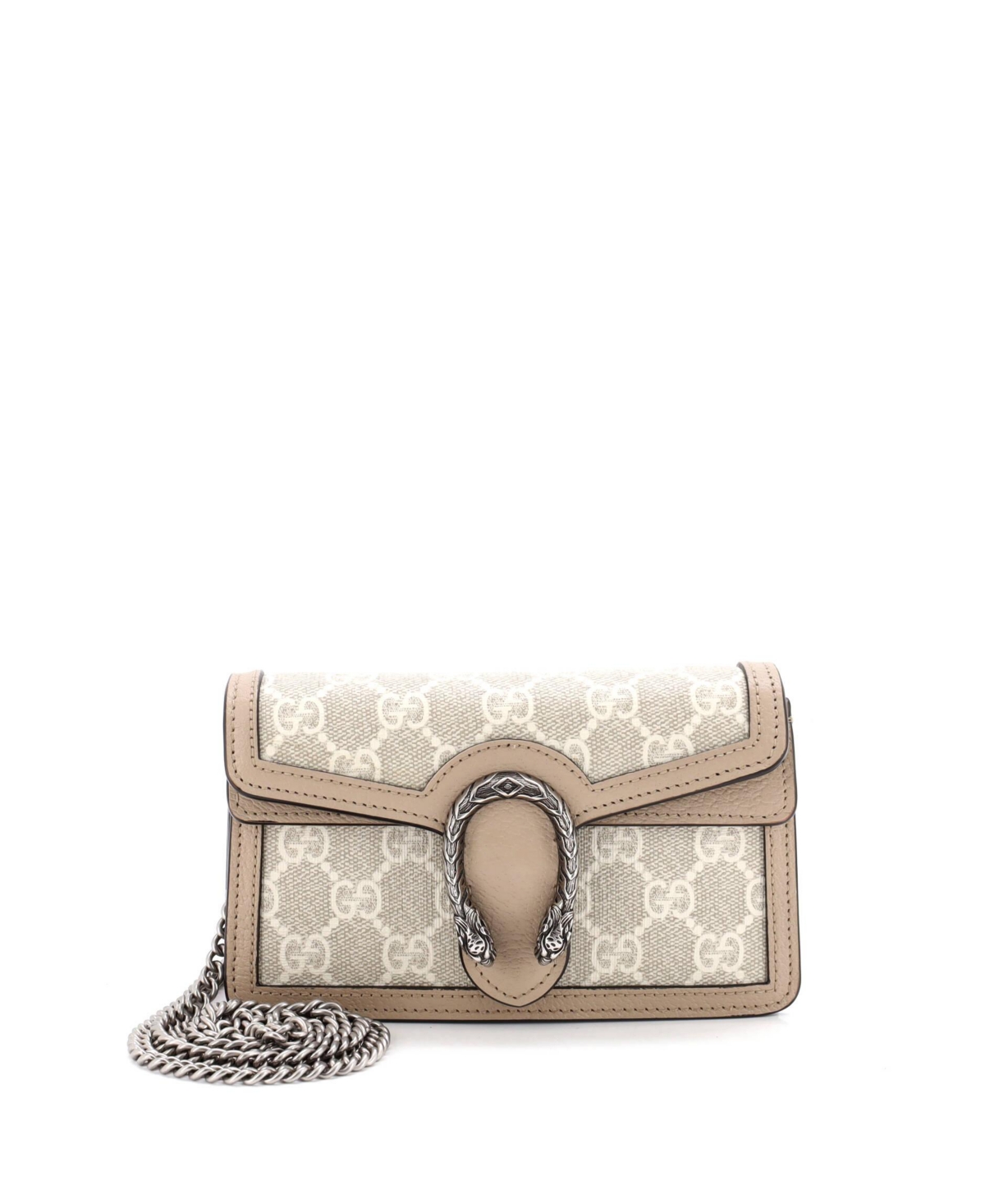 Click here for Pre-Owned Gucci Super Mini Dionysus Bag Gg Coated... prices