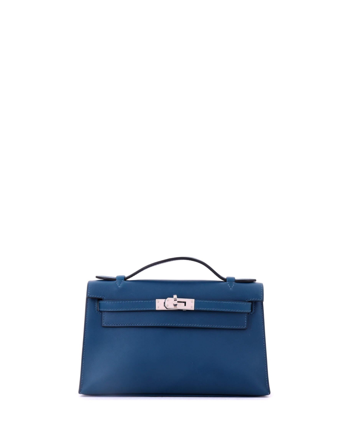 Click here for Pre-Owned HERMES Kelly Pochette Swift - Blue prices