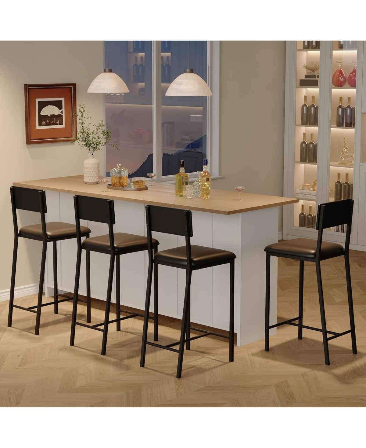 Click here for gaomon Dining Chair Set of 4 Upholstered Pu Dining... prices