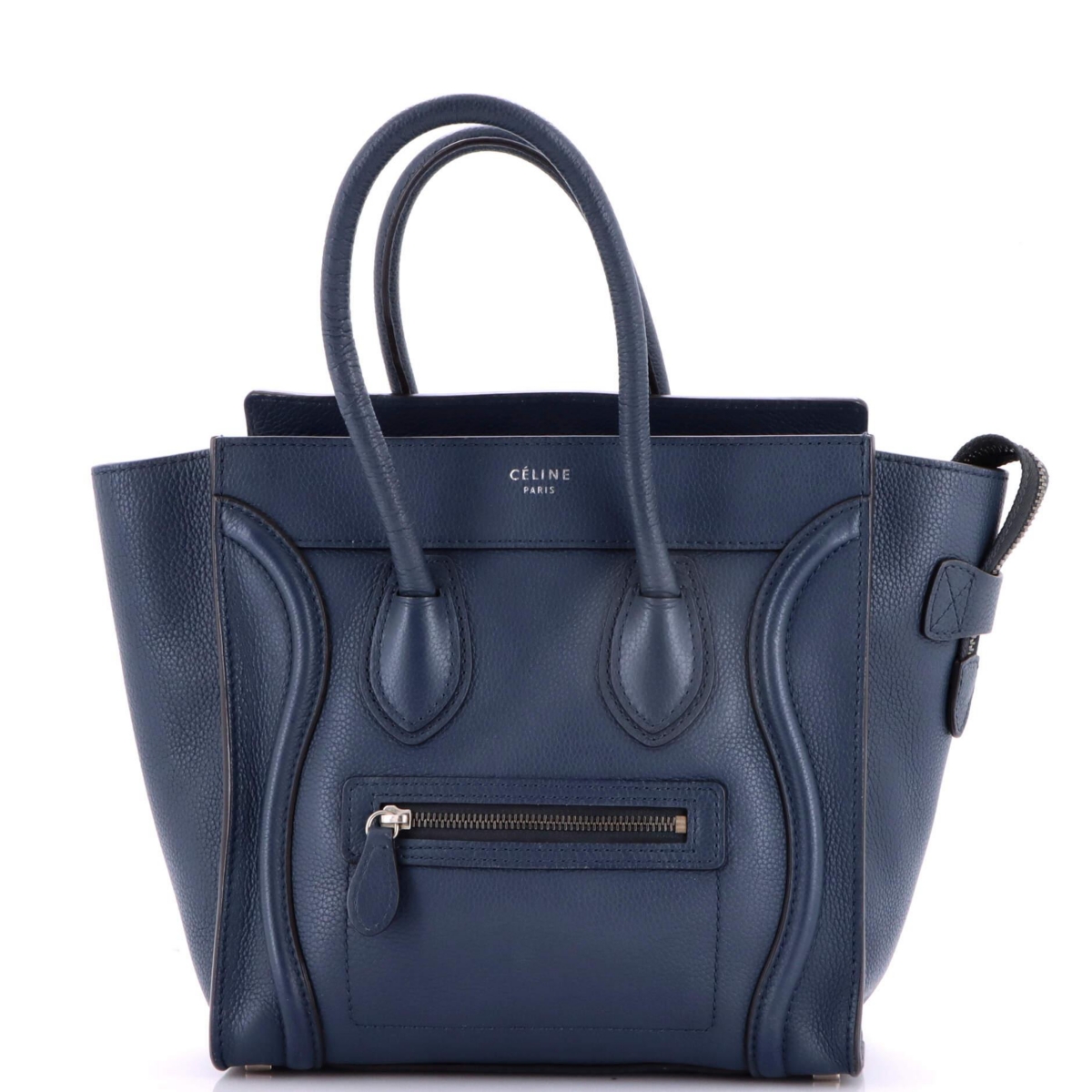 Click here for Pre-Owned Celine Micro Luggage Bag Grainy Leather... prices