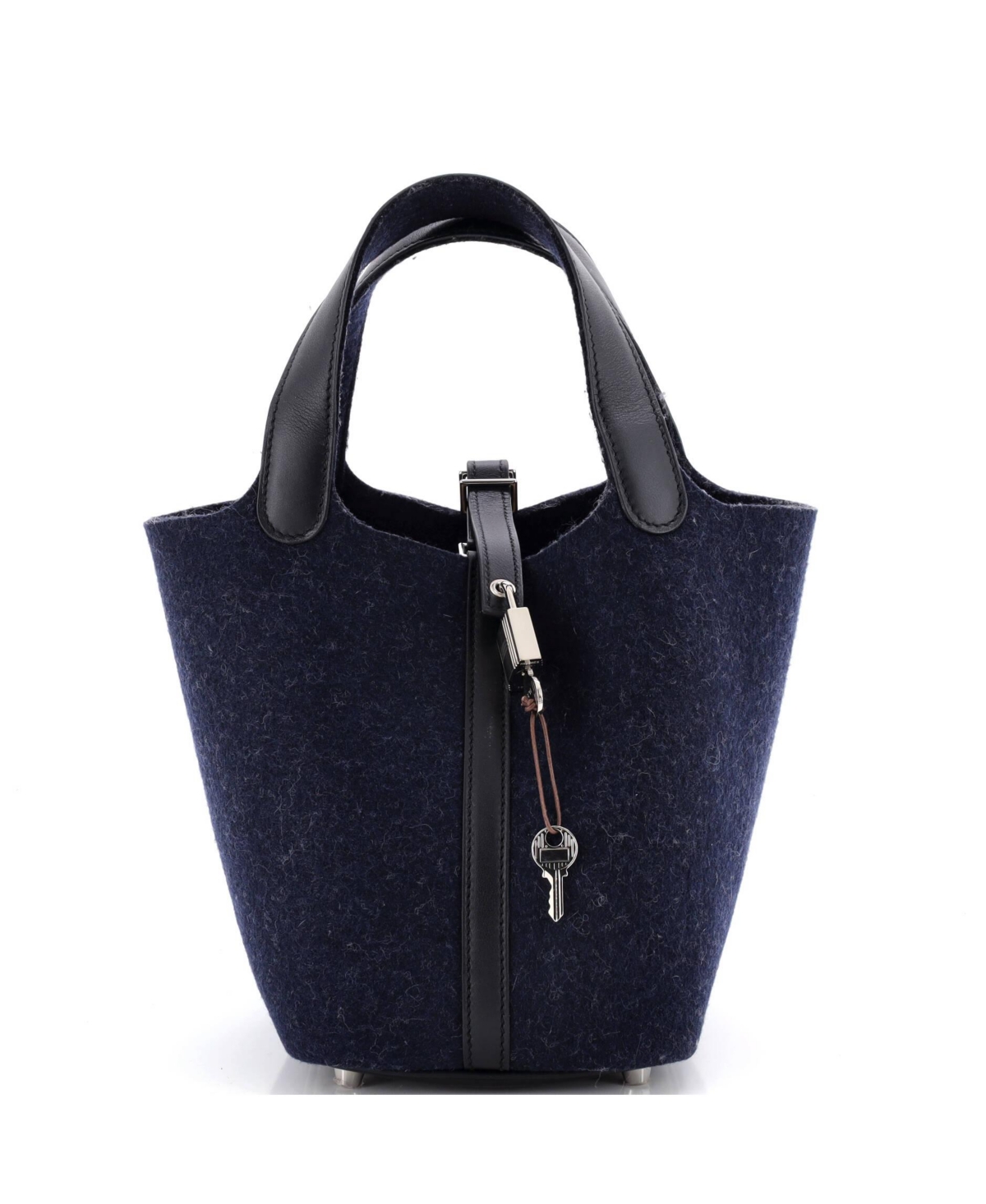 Click here for Pre-Owned HERMES Pm Picotin Lock Bag Felt with Lea... prices