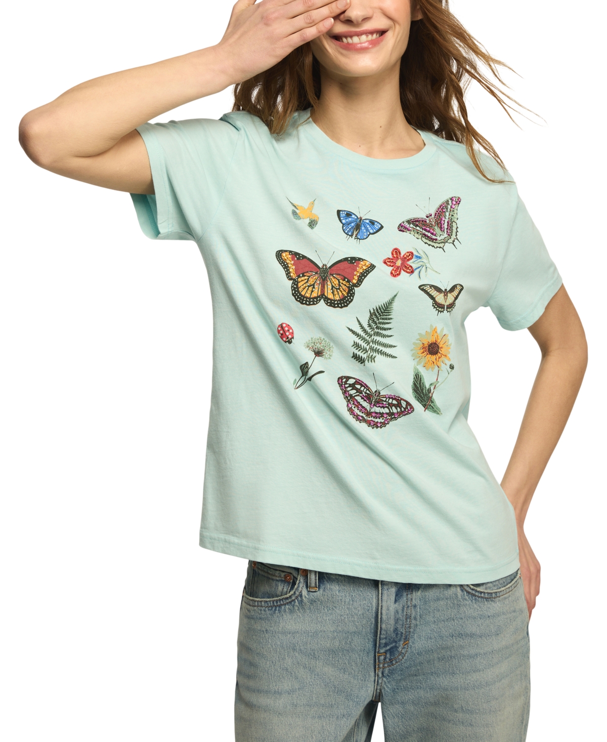 Click here for Lucky Brand Womens Embellished Butterfly Print Boy... prices