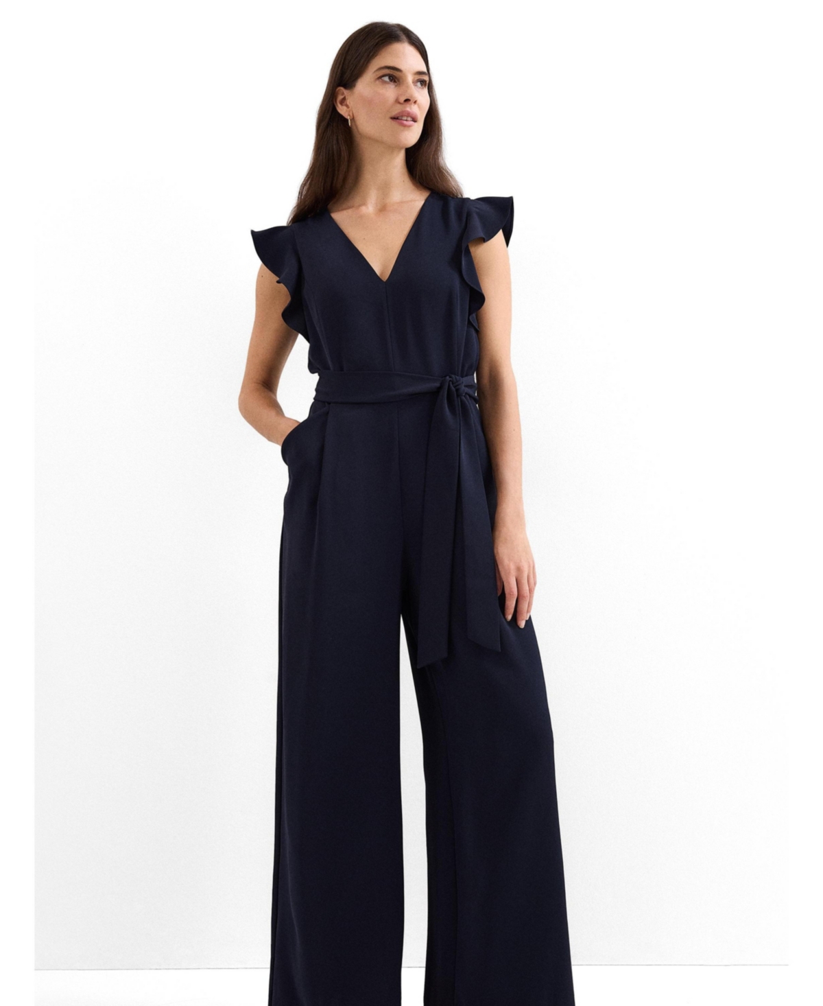 Click here for Phase Eight Womens Kallie Frill V-Neck Jumpsuit prices