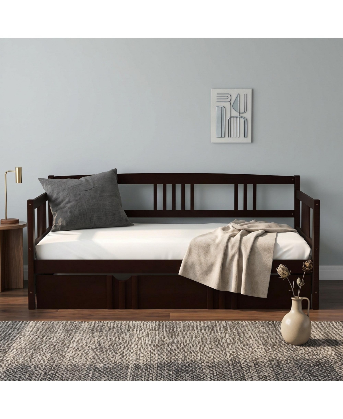Click here for Sailvan Twin Size Daybed Wood Bed with Twin Size T... prices