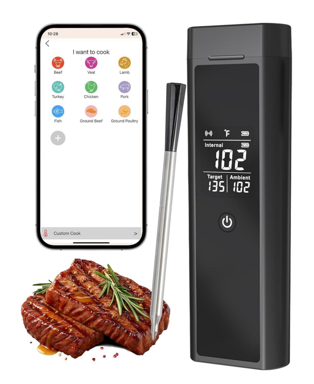 Click here for Xo Wireless Meat Thermometer  Bluetooth Single Pro... prices
