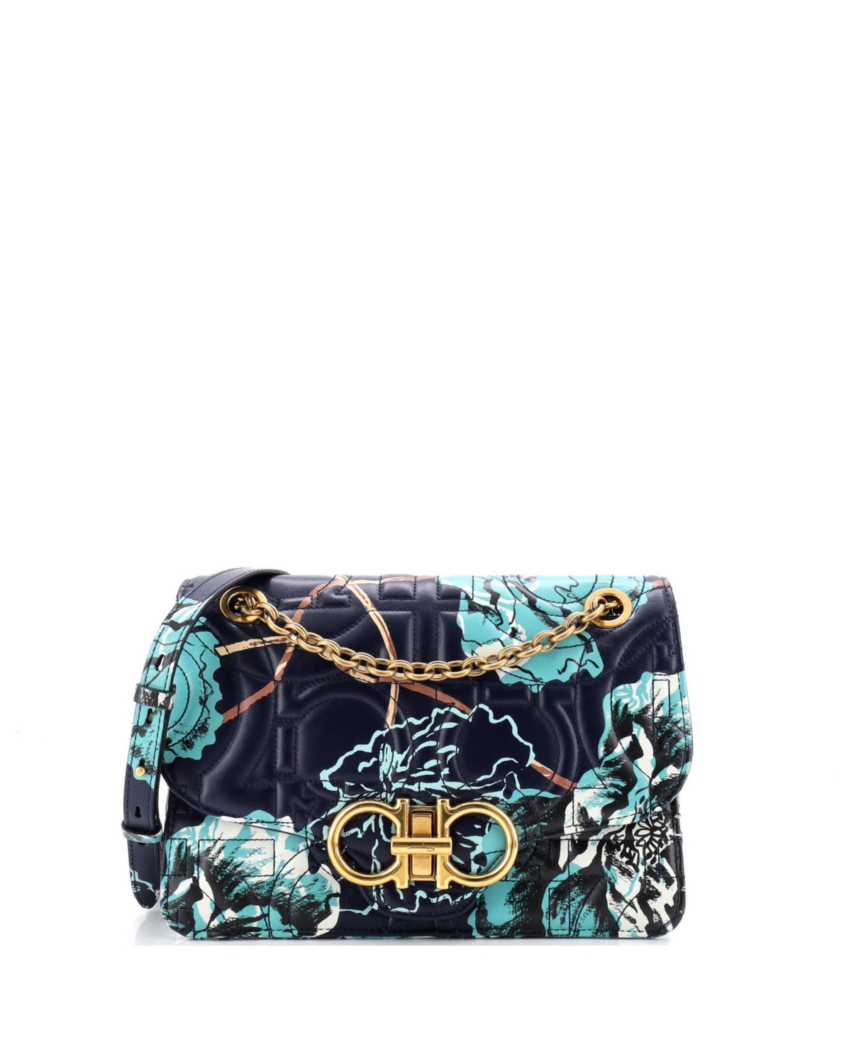 Click here for Pre-Owned Salvatore Ferragamo Medium Gancini Turnl... prices