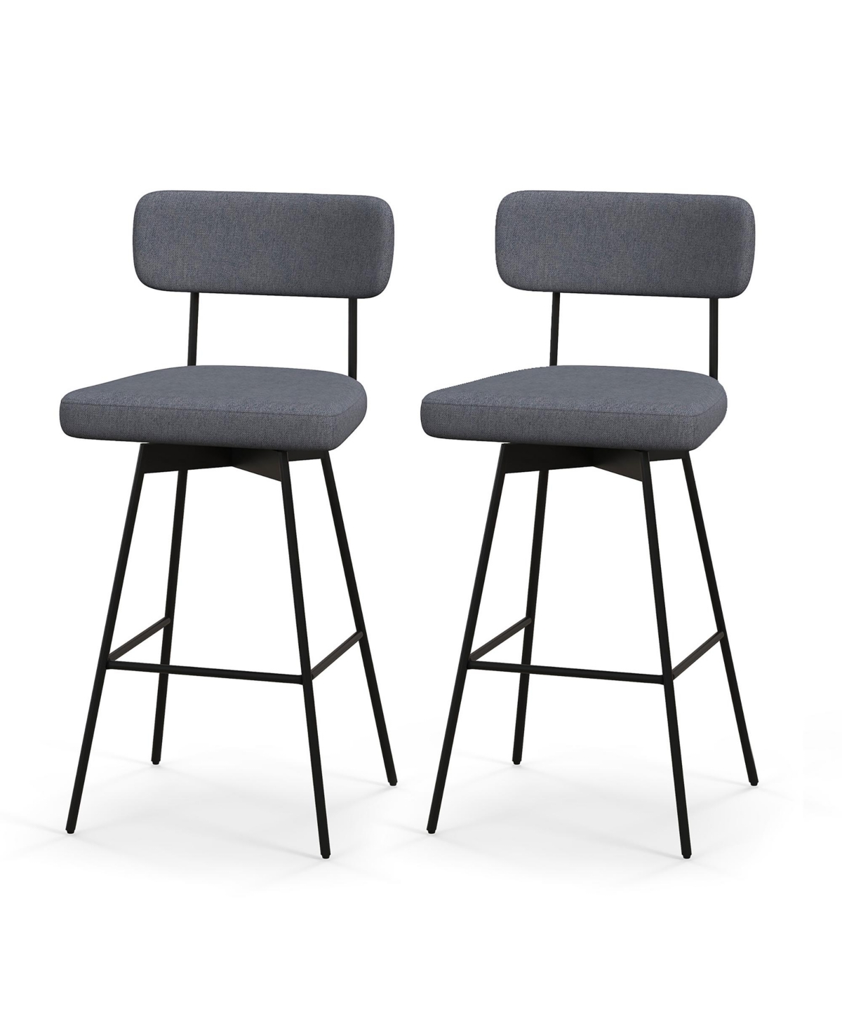 Click here for Gymax Set of 2 Bar Stools Modern Upholstered 360 D... prices