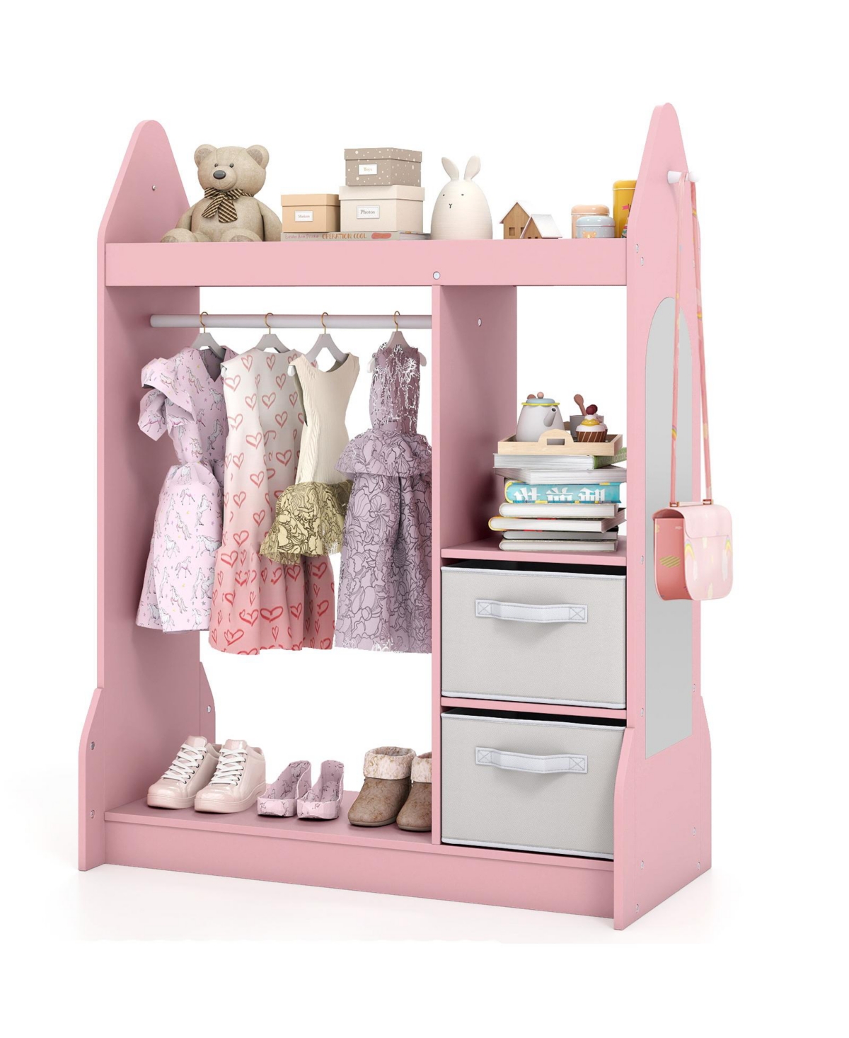 Click here for Slickblue Kids Dress Up Wardrobe Armoire with Hang... prices