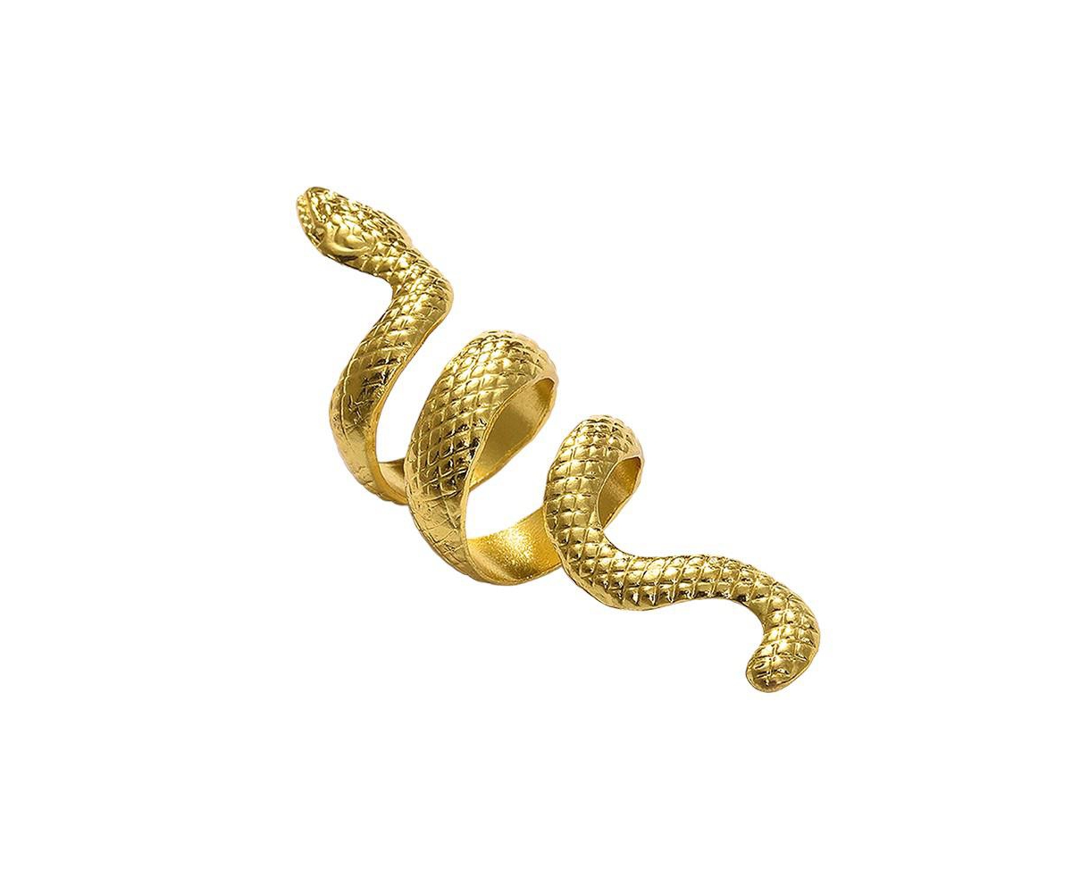 Click here for Sohi Womens Snake Cocktail Ring - Gold prices