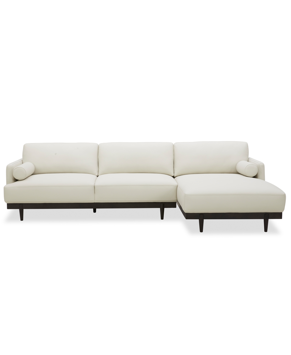 Click here for Clarie 2-Pc. Leather Chaise Sectional - Ivory prices